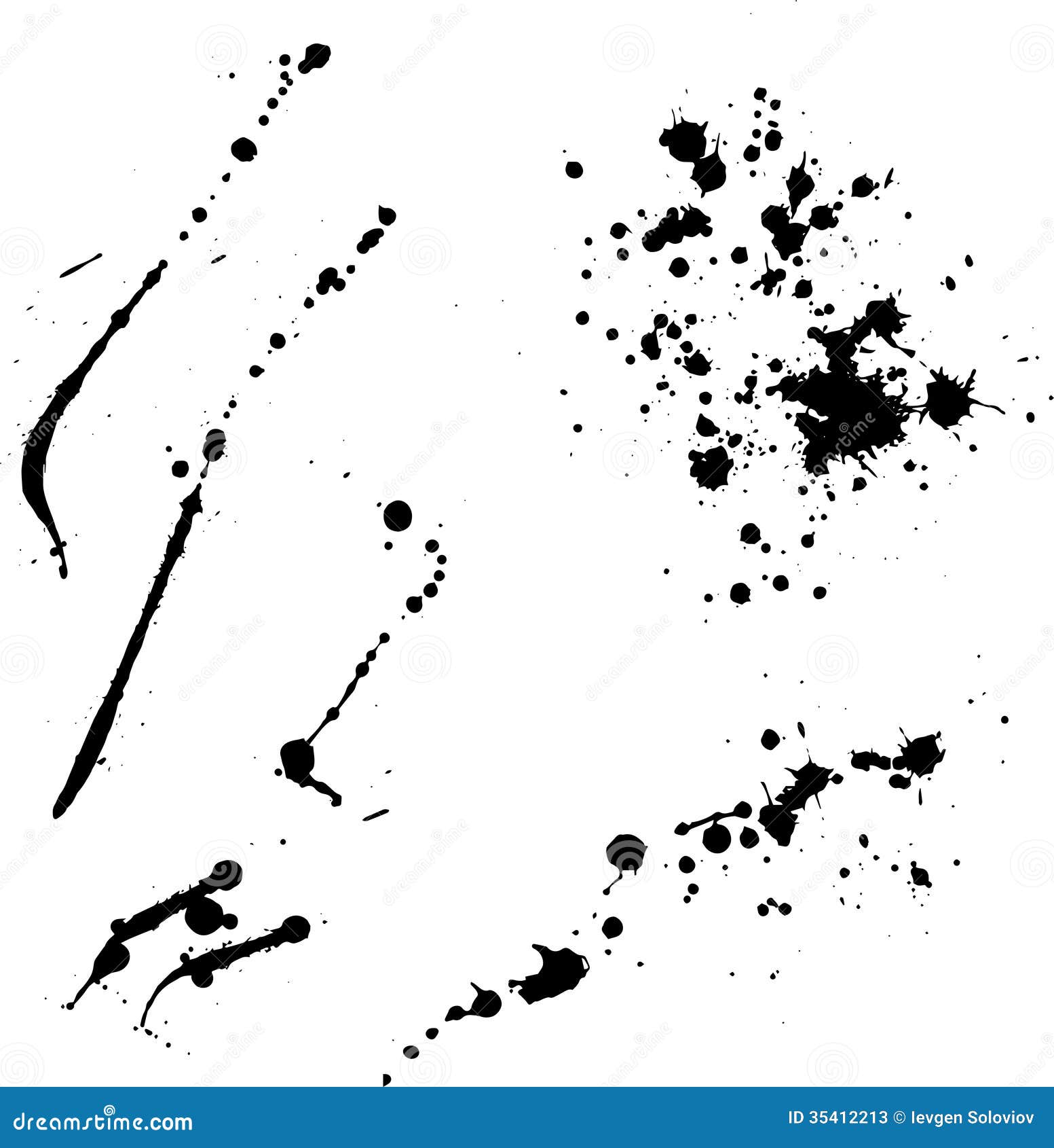 Ink blots lines stock vector. Illustration of dirty, ideas - 35412213