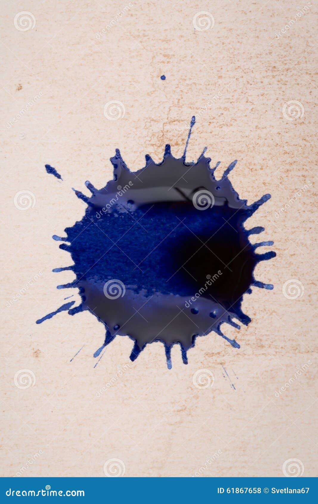 Ink blots on old paper stock photo. Image of drop, blots - 61867658
