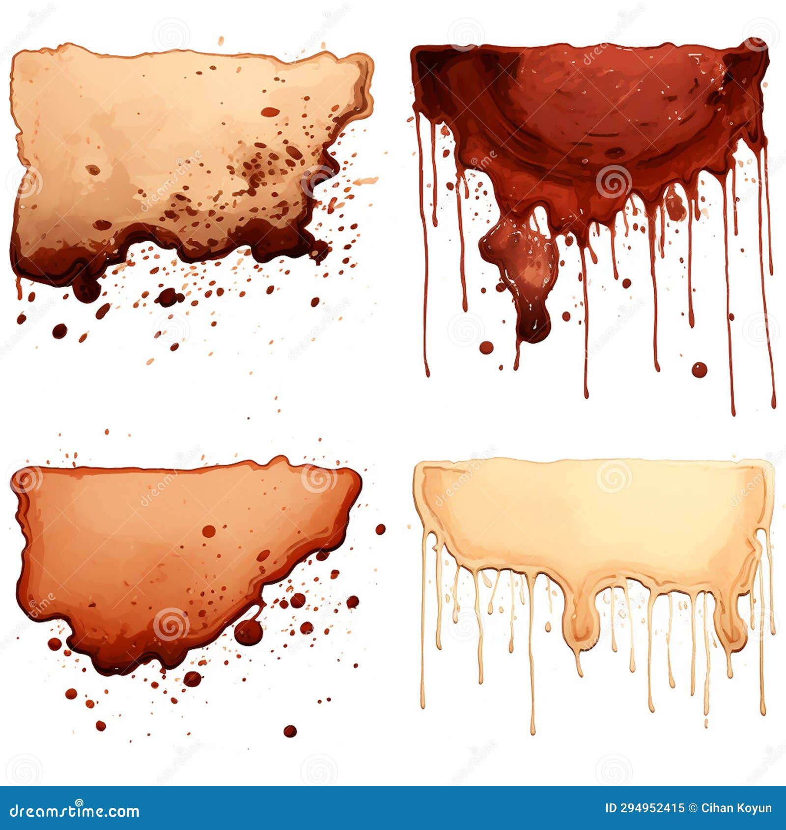 Ink blots with splats stock illustration. Illustration of food - 294952415