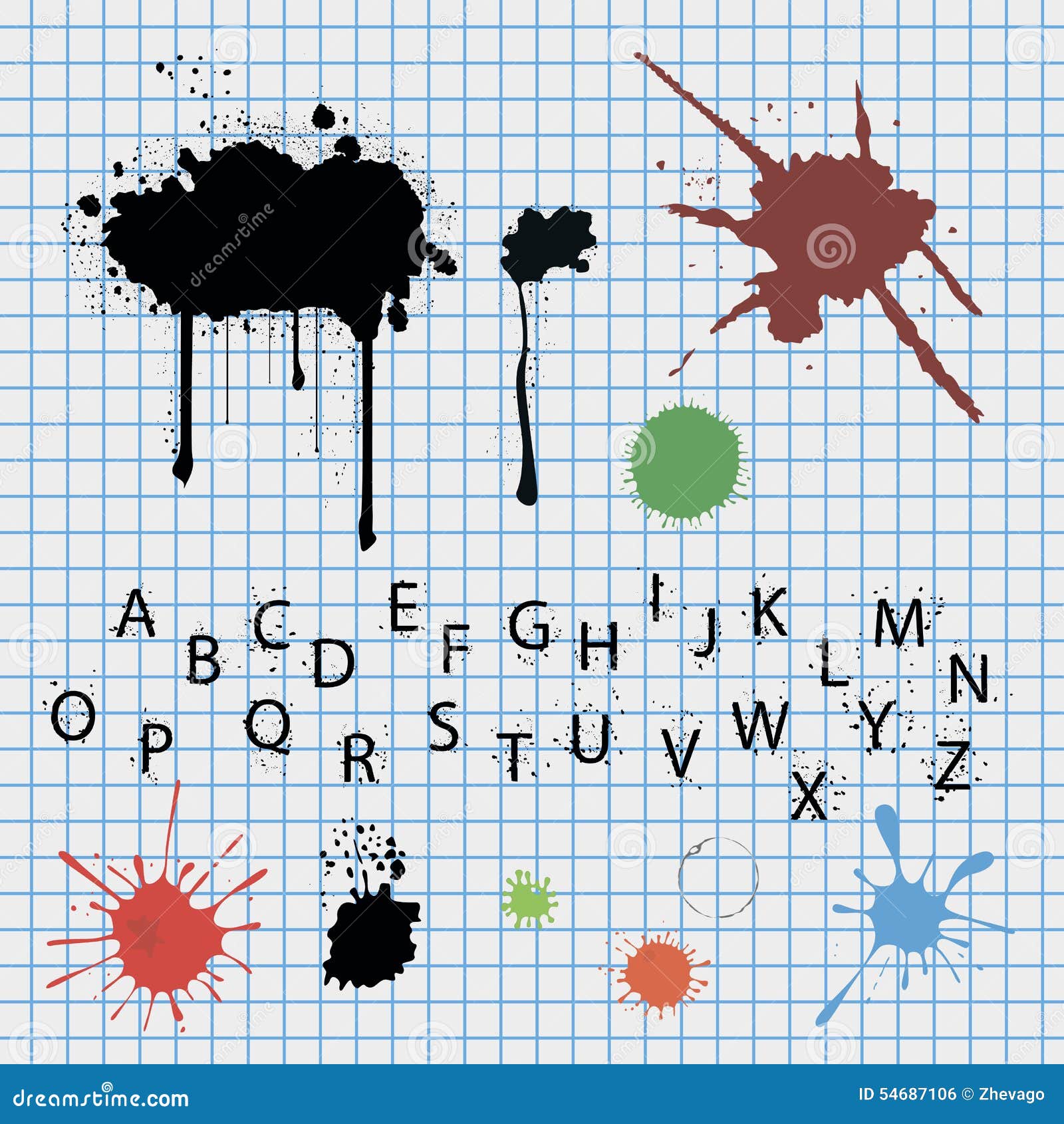 Ink blots. stock photo. Image of silhouette, arts, abstract - 54687106