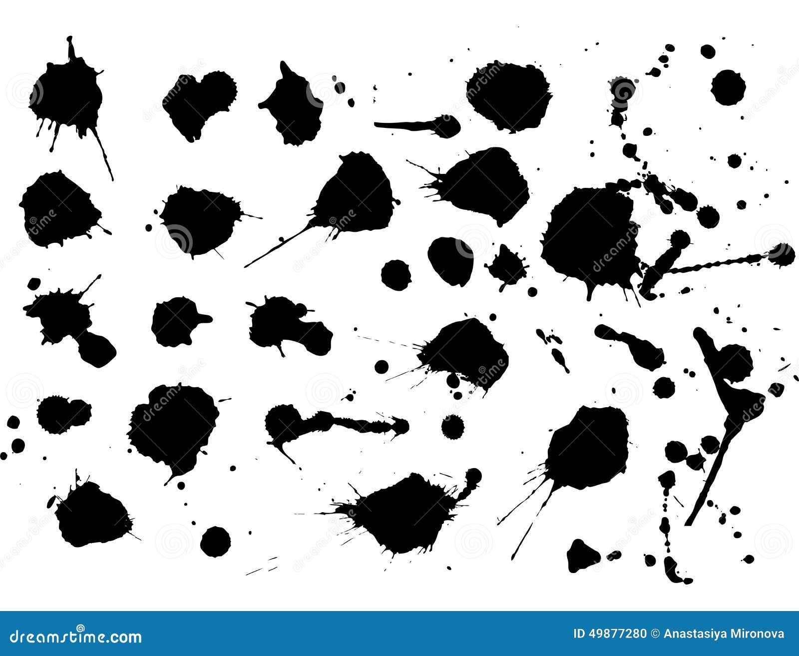 Ink blots, vector stock vector. Illustration of messy - 49877280