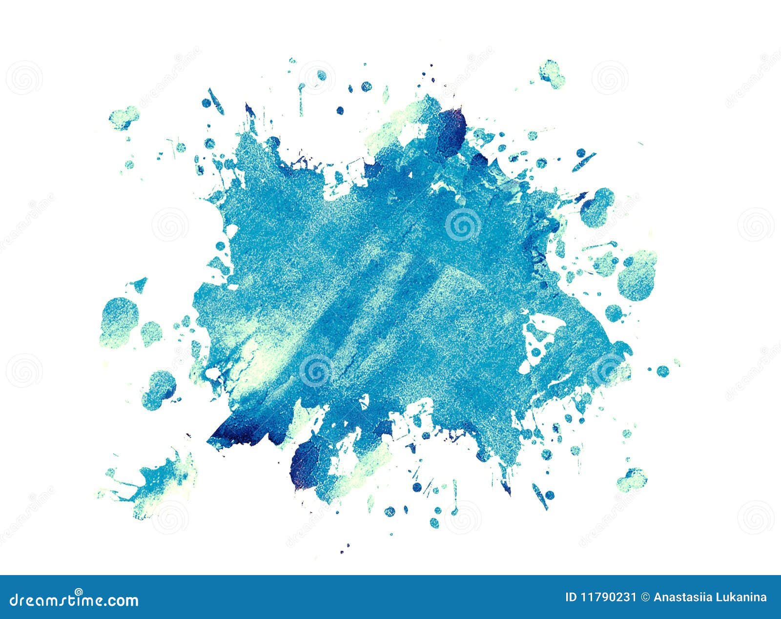 Ink Blue Blot Stock Image - Image: 11790231