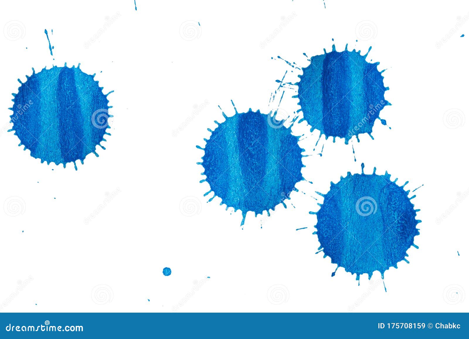 Ink Blue Drop Color Splash Isolated on White Background Stock ...