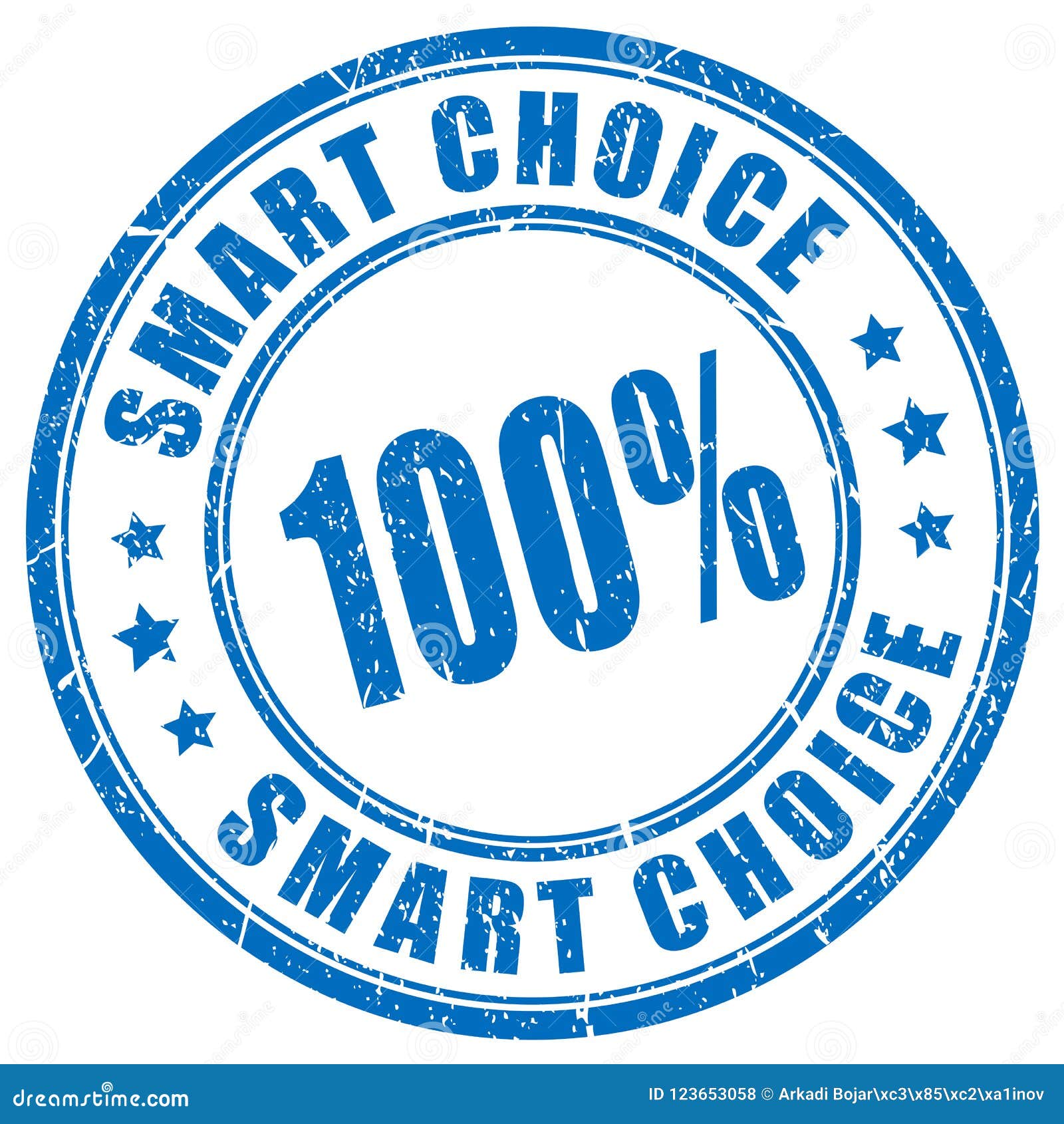 Ink stamp smart choice stock vector. Illustration of label - 123653058