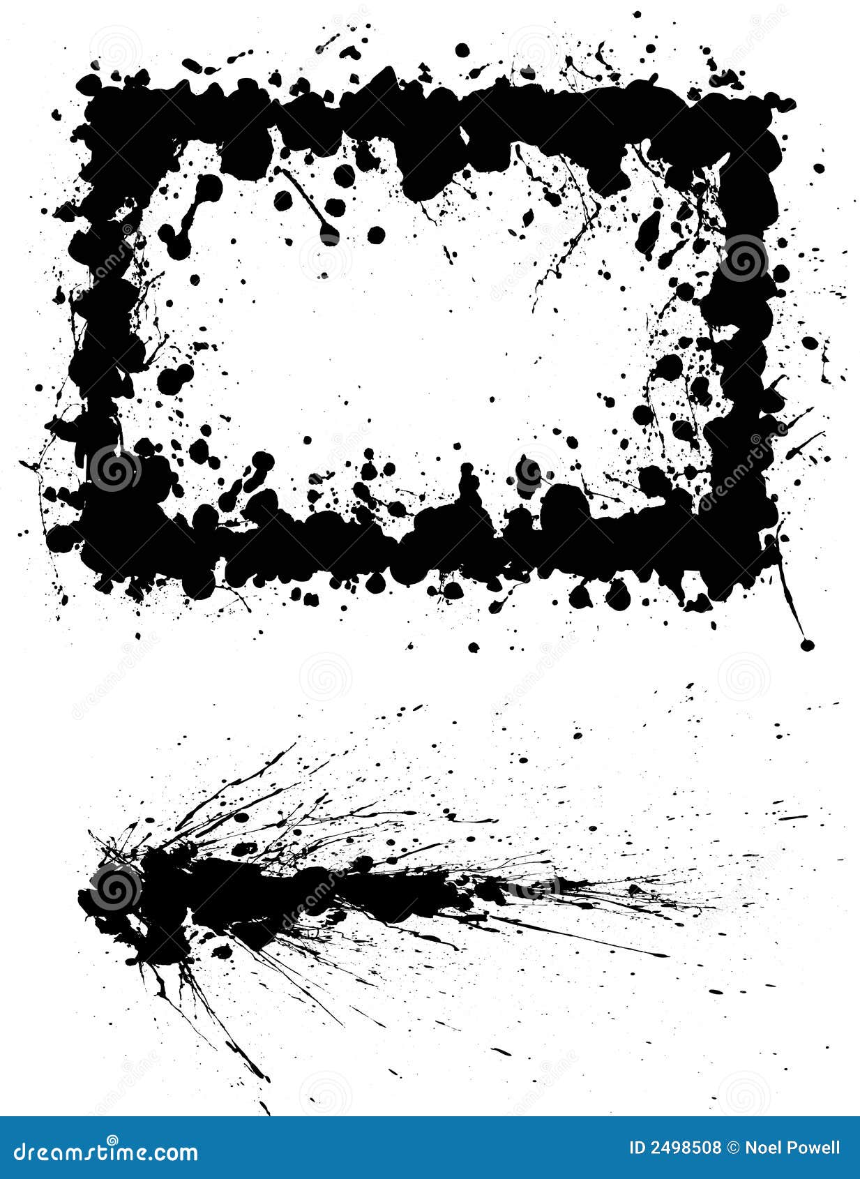 Ink Border and blotch stock vector. Illustration of stain - 2498508
