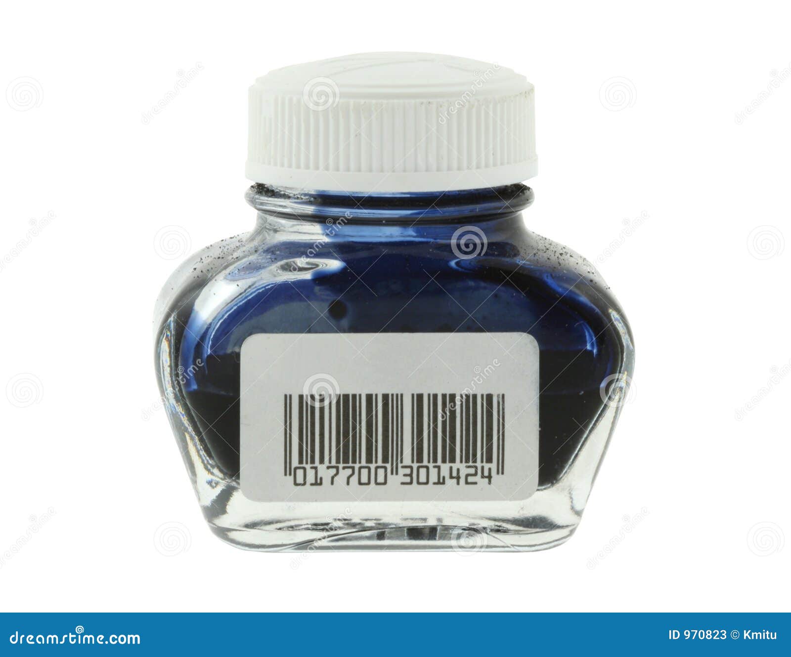 Ink Bottle with Bar Code of Non-existing Product Stock Image - Image of ...