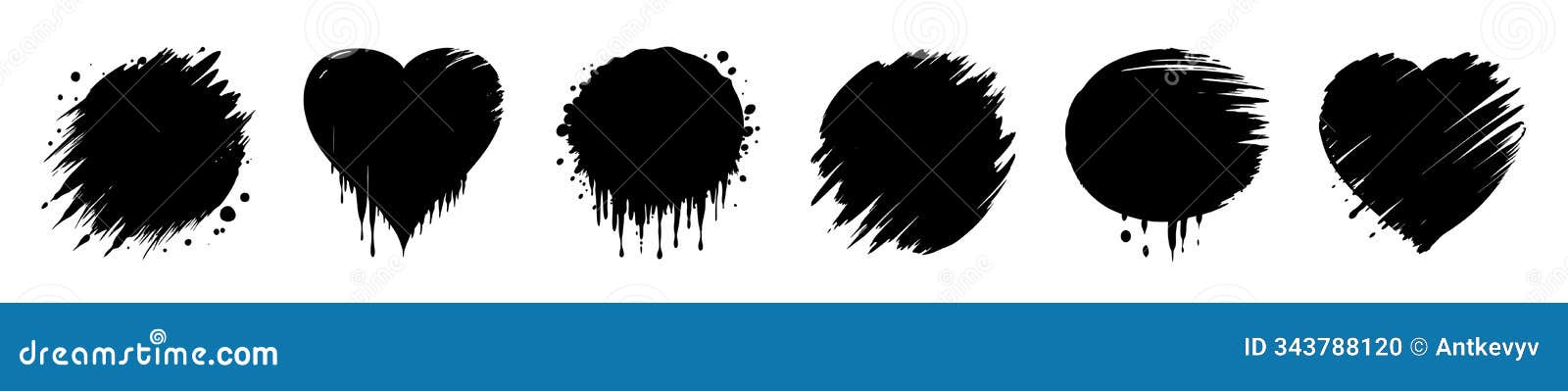 Strokes Shapes Palete And Colors Hand Drawn Watercolour Clipart Cartoon ...