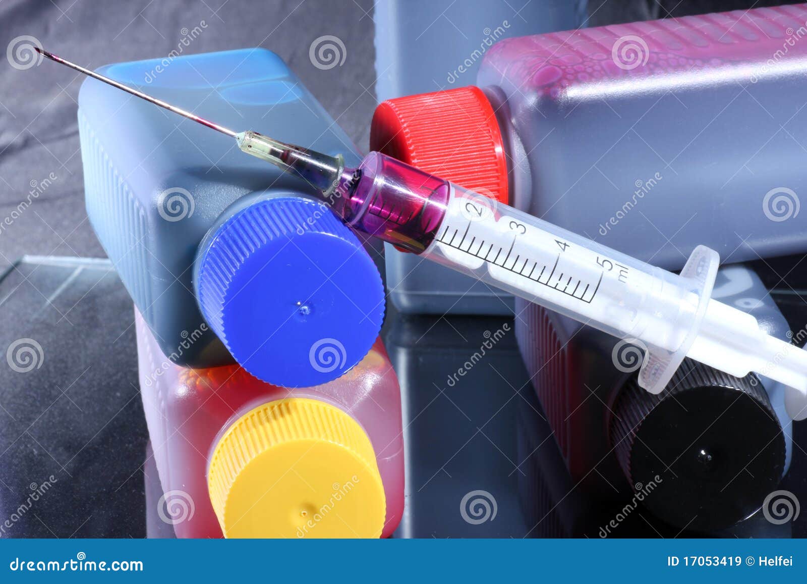 Ink cartridges, stock image. Image of needle, bottle - 17053419