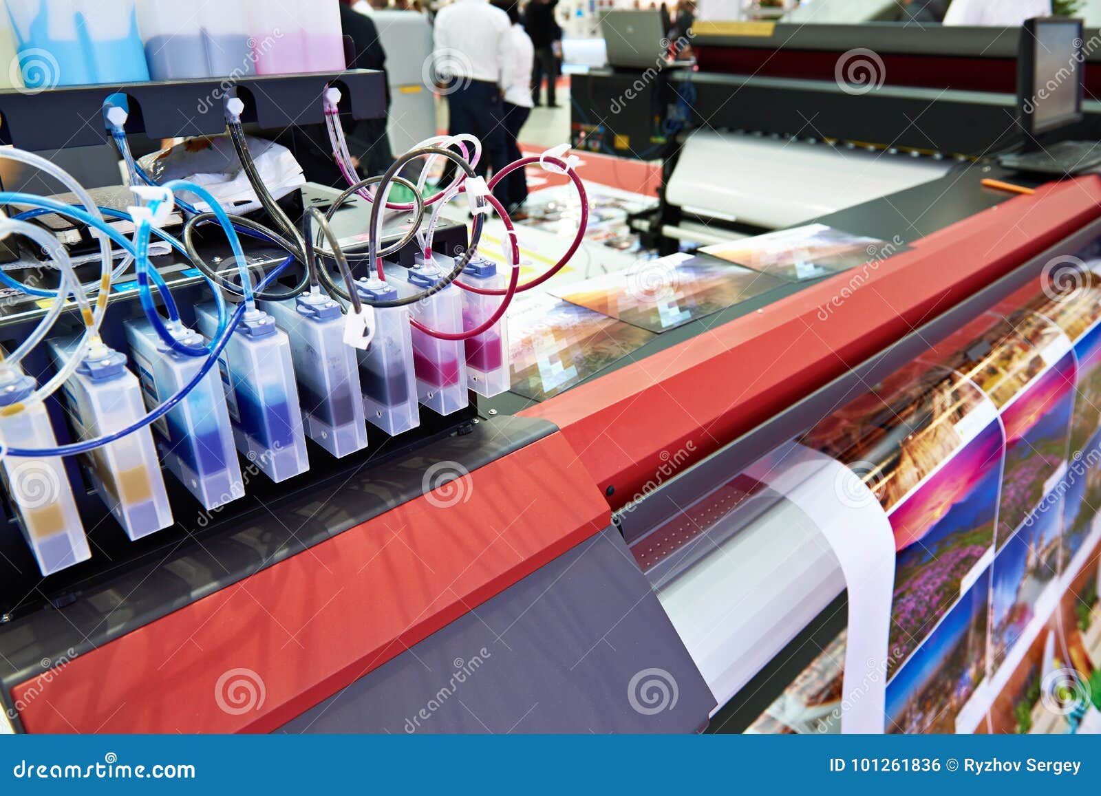 Ink cartridges and plotter stock photo. Image of large - 101261836
