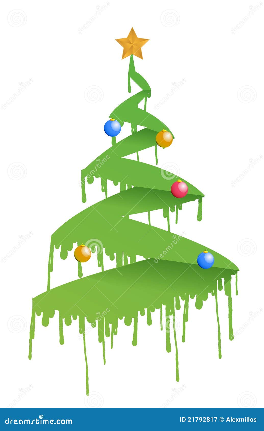 Ink Christmas Tree Illustration Stock Vector - Illustration of summer ...