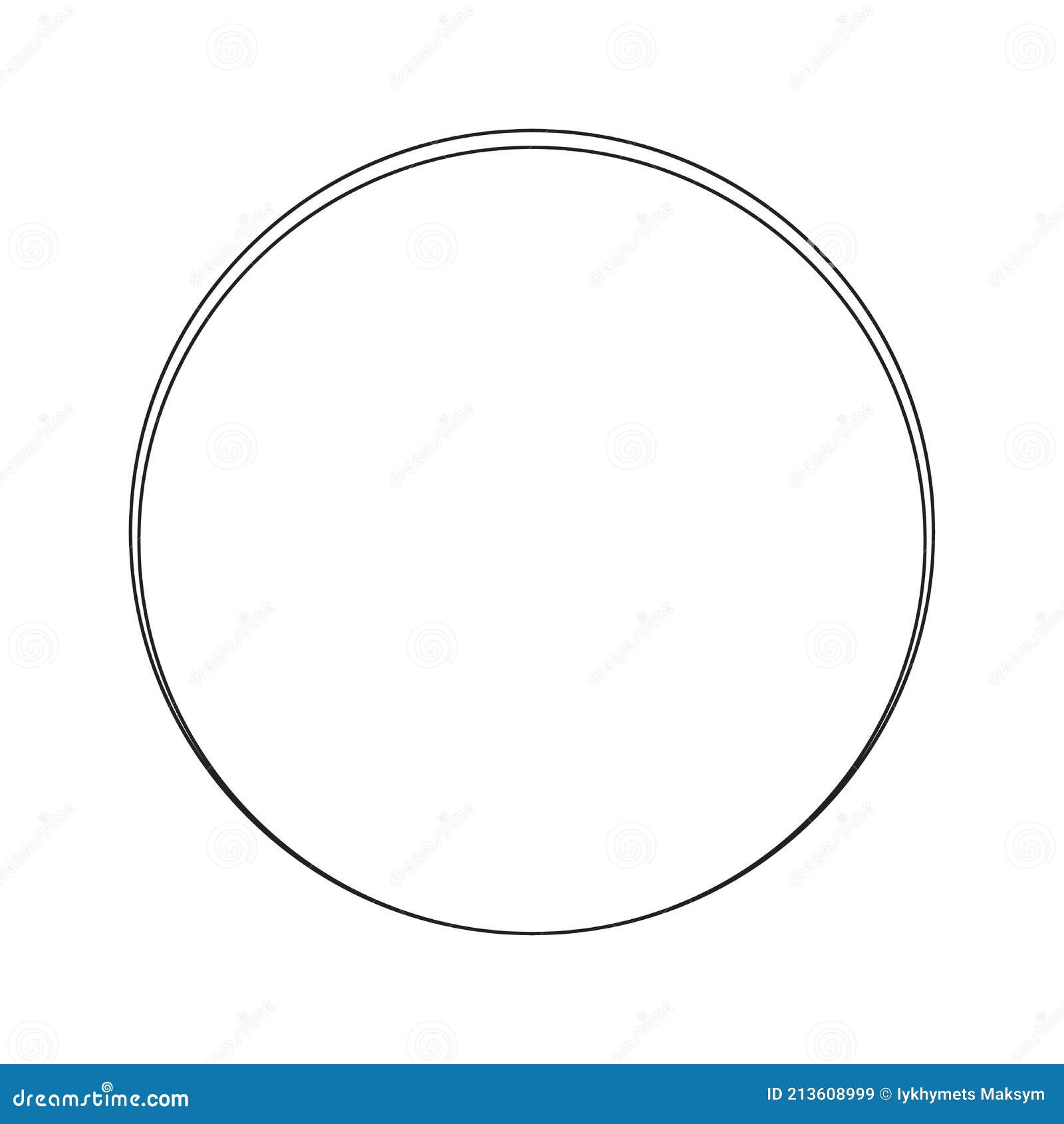 Ink Circle. Black Logo Oval Shape Ink Frame Stock Vector - Illustration ...