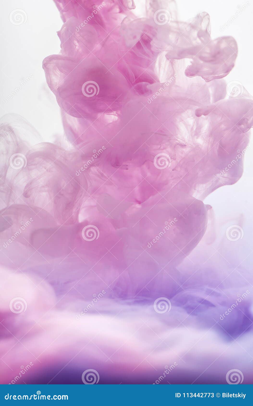Cloud Of Ink In Water Isolated On White. Abstract Banner Paints. Stock ...