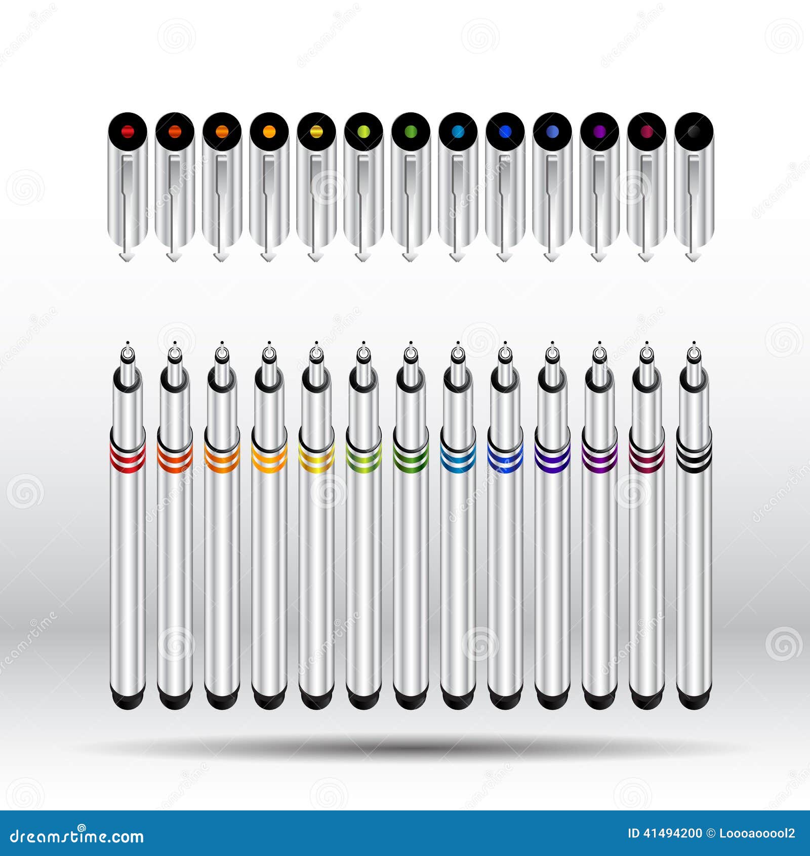 Ink color stock vector. Illustration of sticker, pencils - 41494200