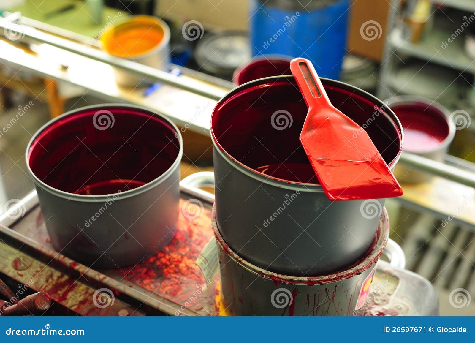 Ink container stock image. Image of publishing, spatula - 26597671