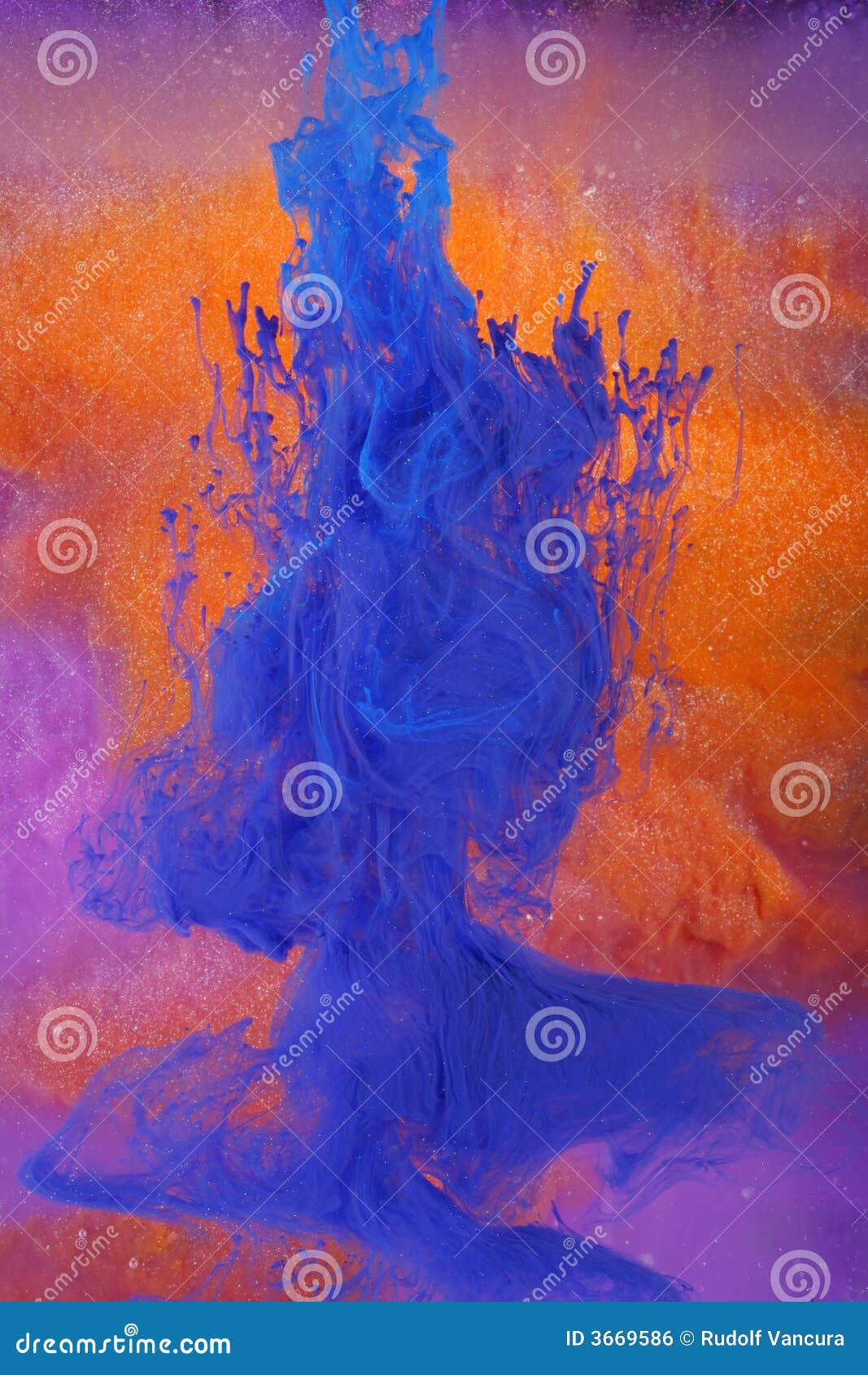 Ink Dissolving Colorful Abstra Stock Photo - Image of bright, blob: 3669586