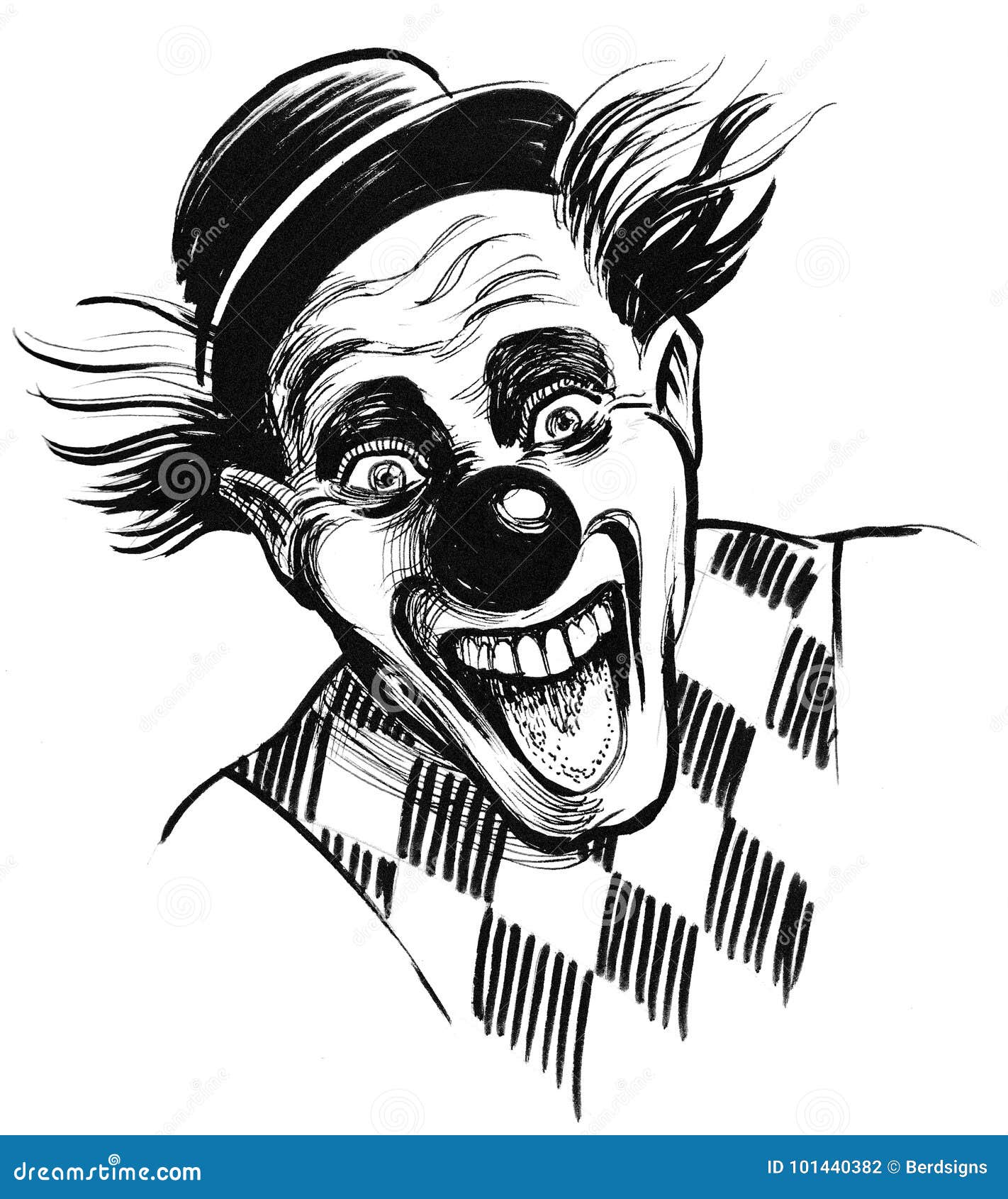 Laughing clown stock illustration. Illustration of artwork - 101440382