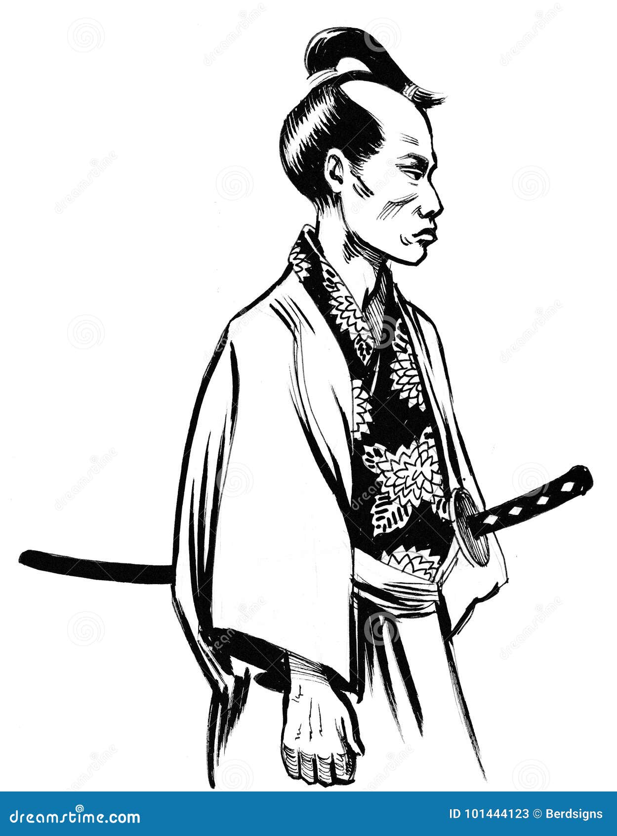 Japanese Samurai Warrior Drawing