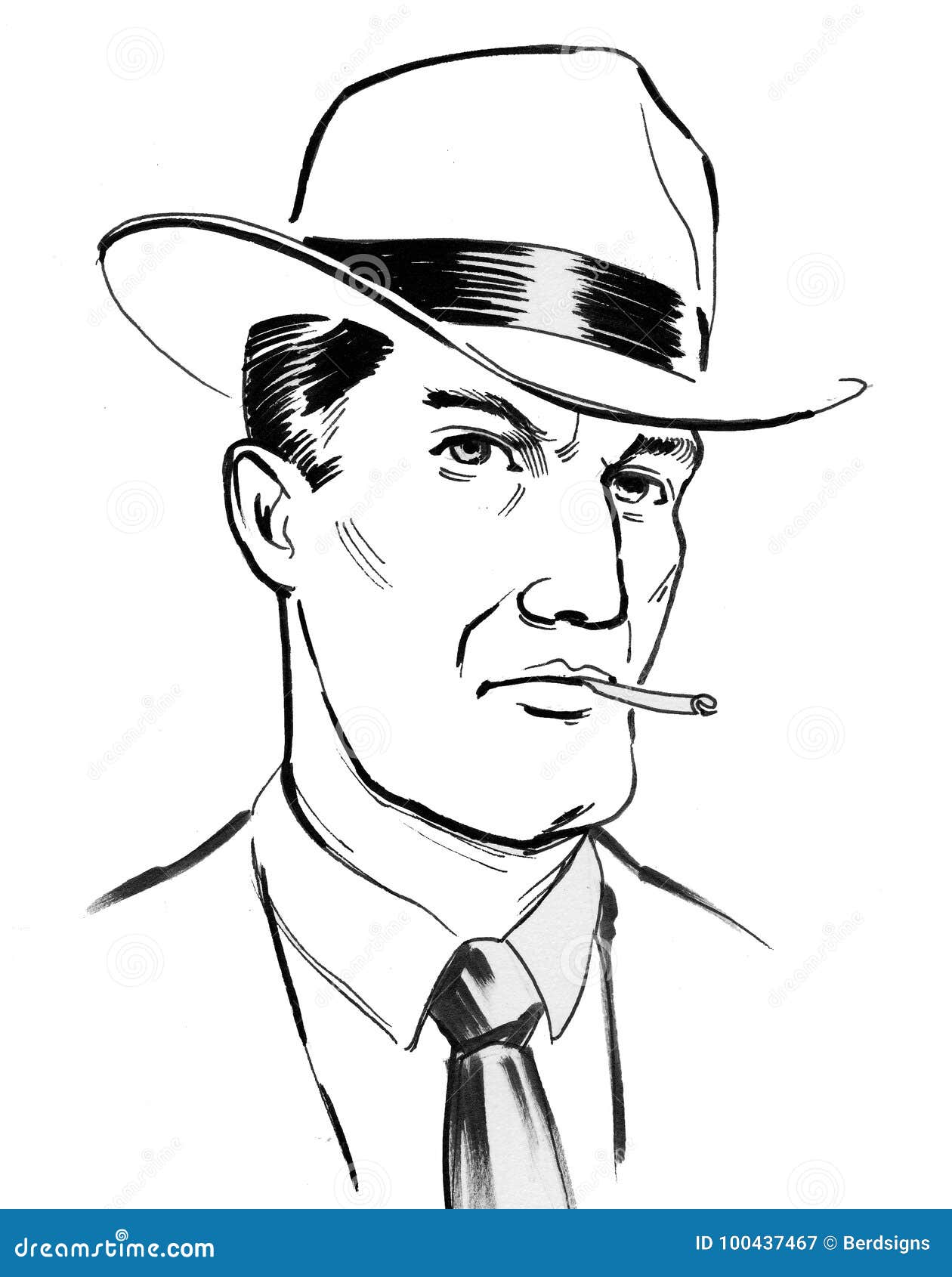 Retro man stock illustration. Illustration of black - 100437467