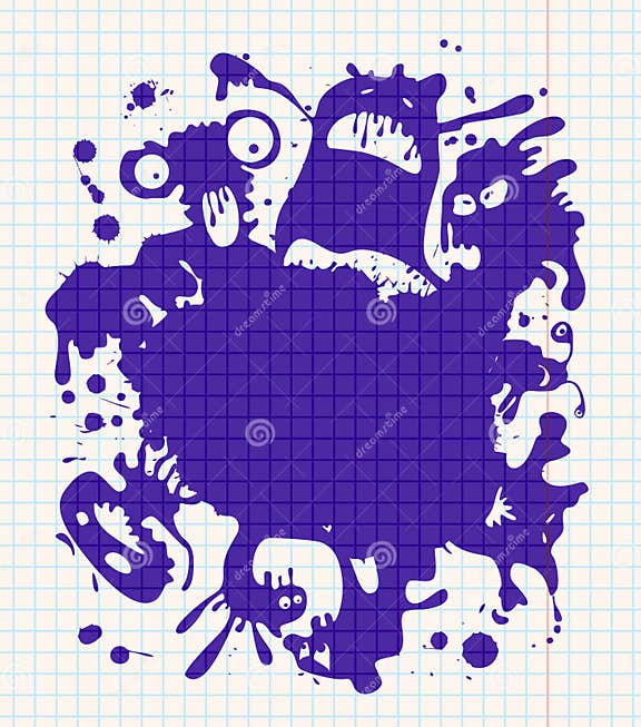 Ink-drawn monsters stock vector. Illustration of grunge - 14083672
