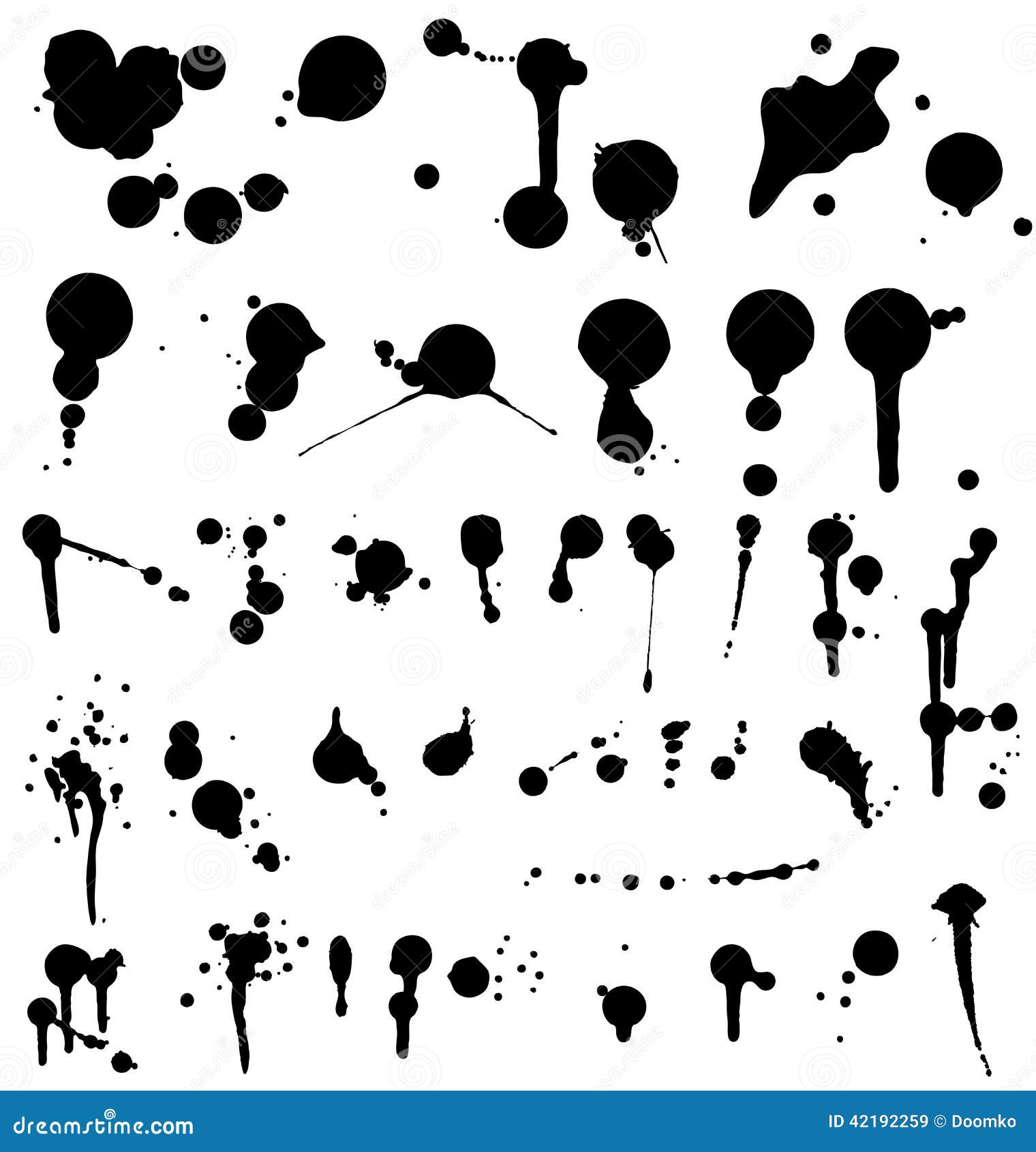 Ink Dripping Isolate on White Stock Vector - Illustration of drip ...