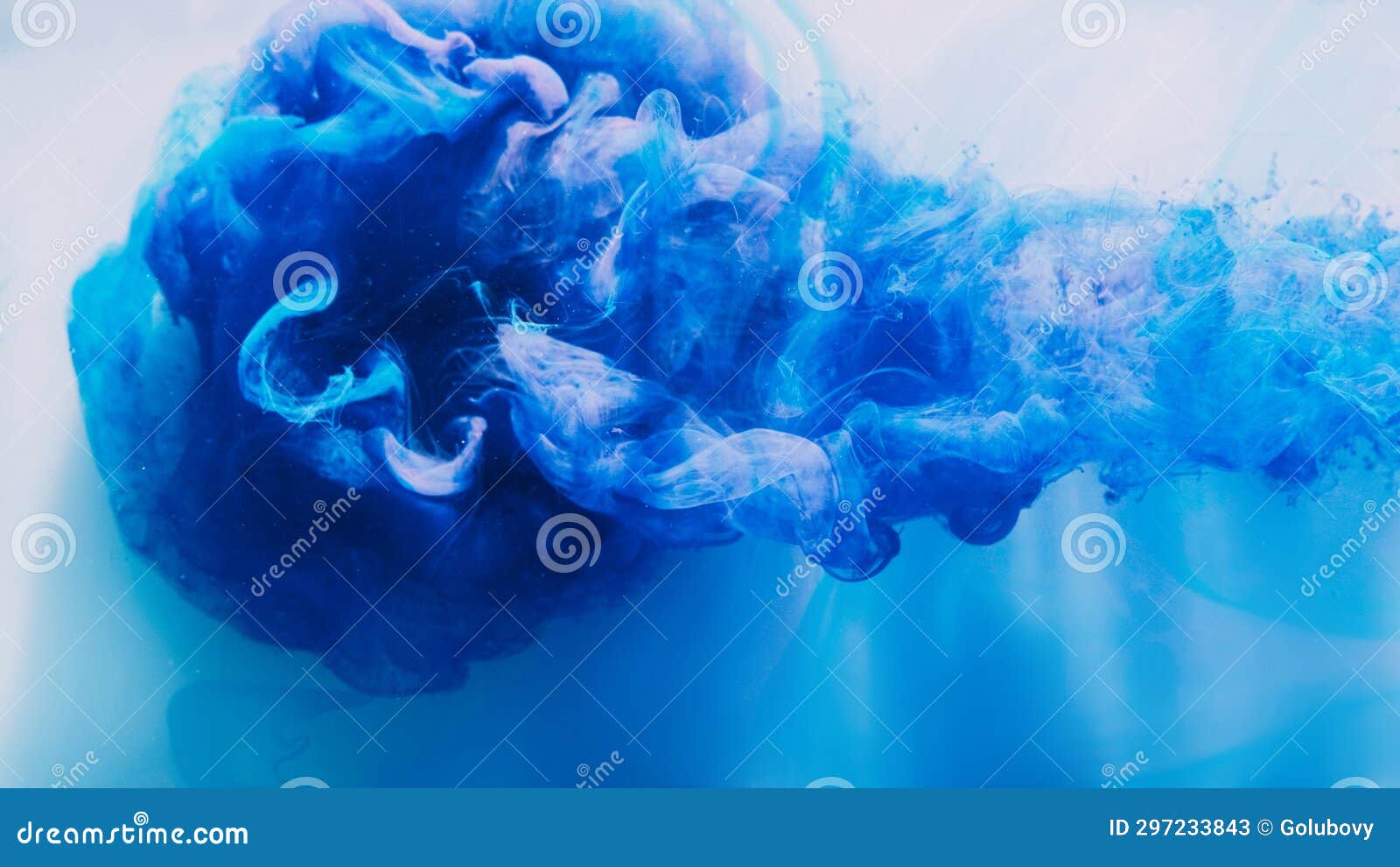 Ink Drop Background Explosion Blue Smoke Puff Stock Image - Image of ...
