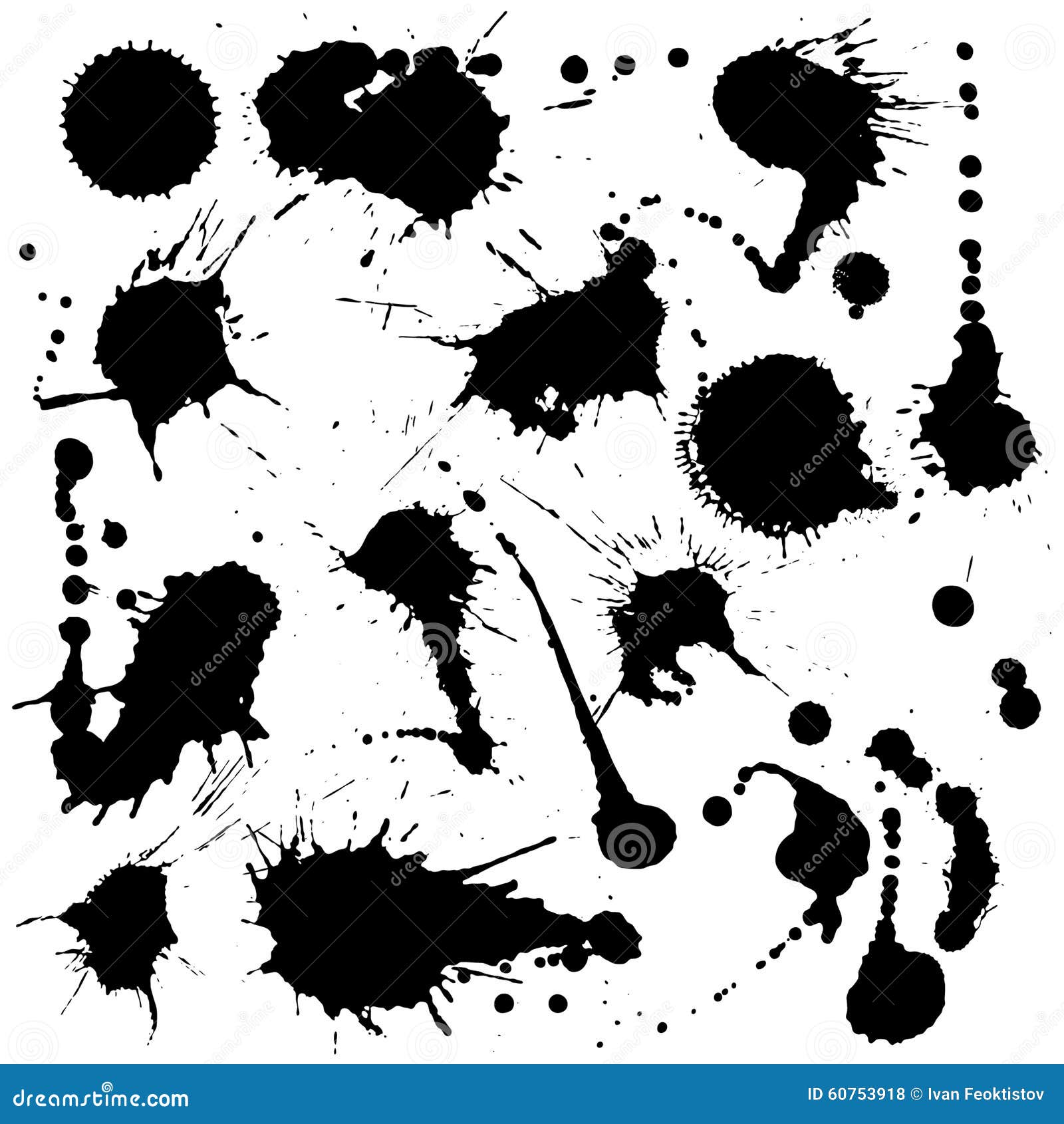 Ink drop stock vector. Illustration of droplet, pattern - 60753918