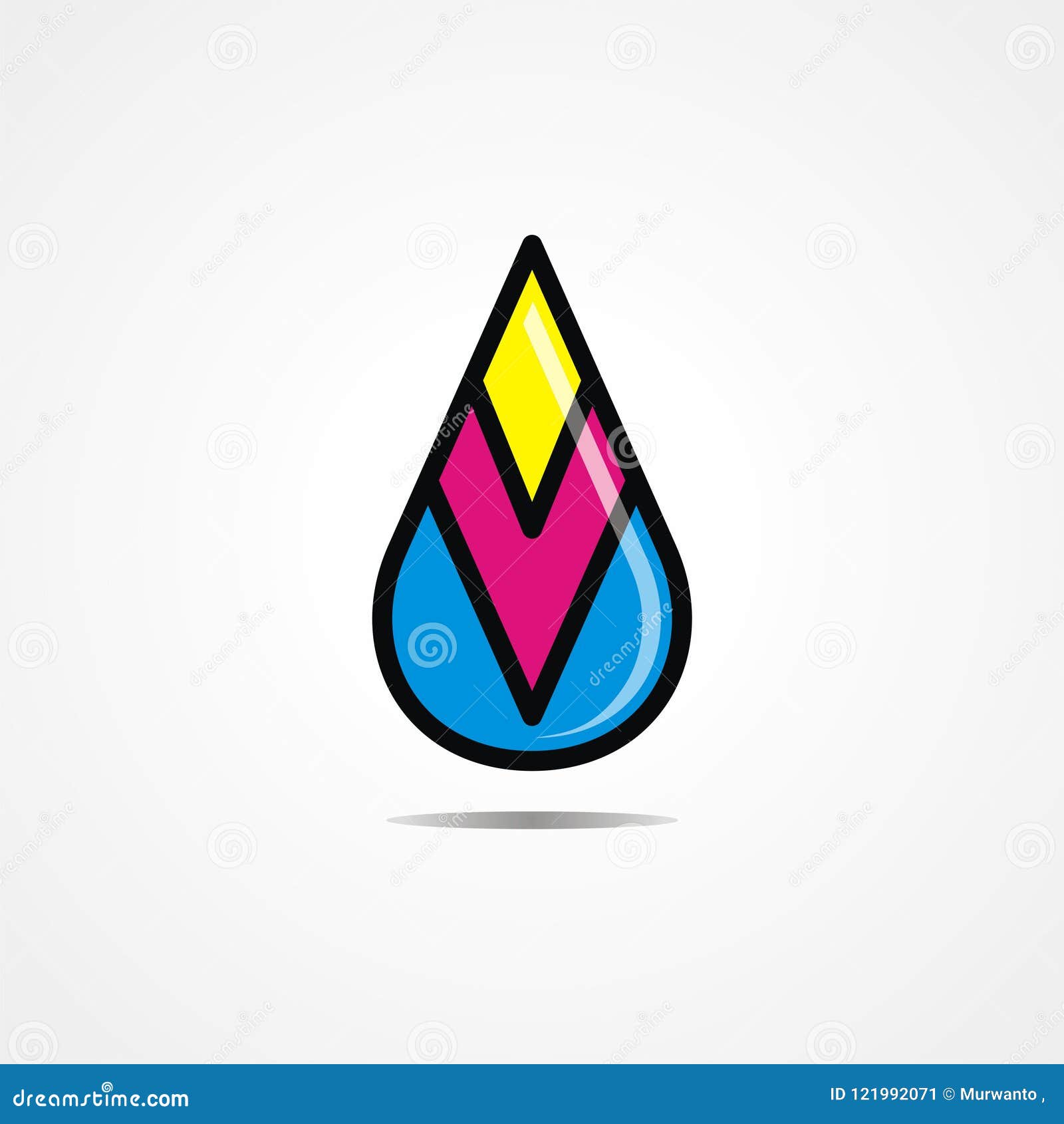 Ink Drops Logo Vector stock vector. Illustration of drops - 121992071