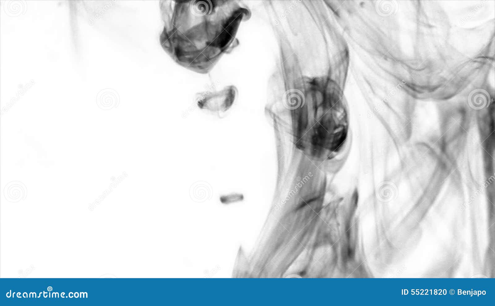 Ink falling in water. stock footage. Video of inky, spread - 55221820