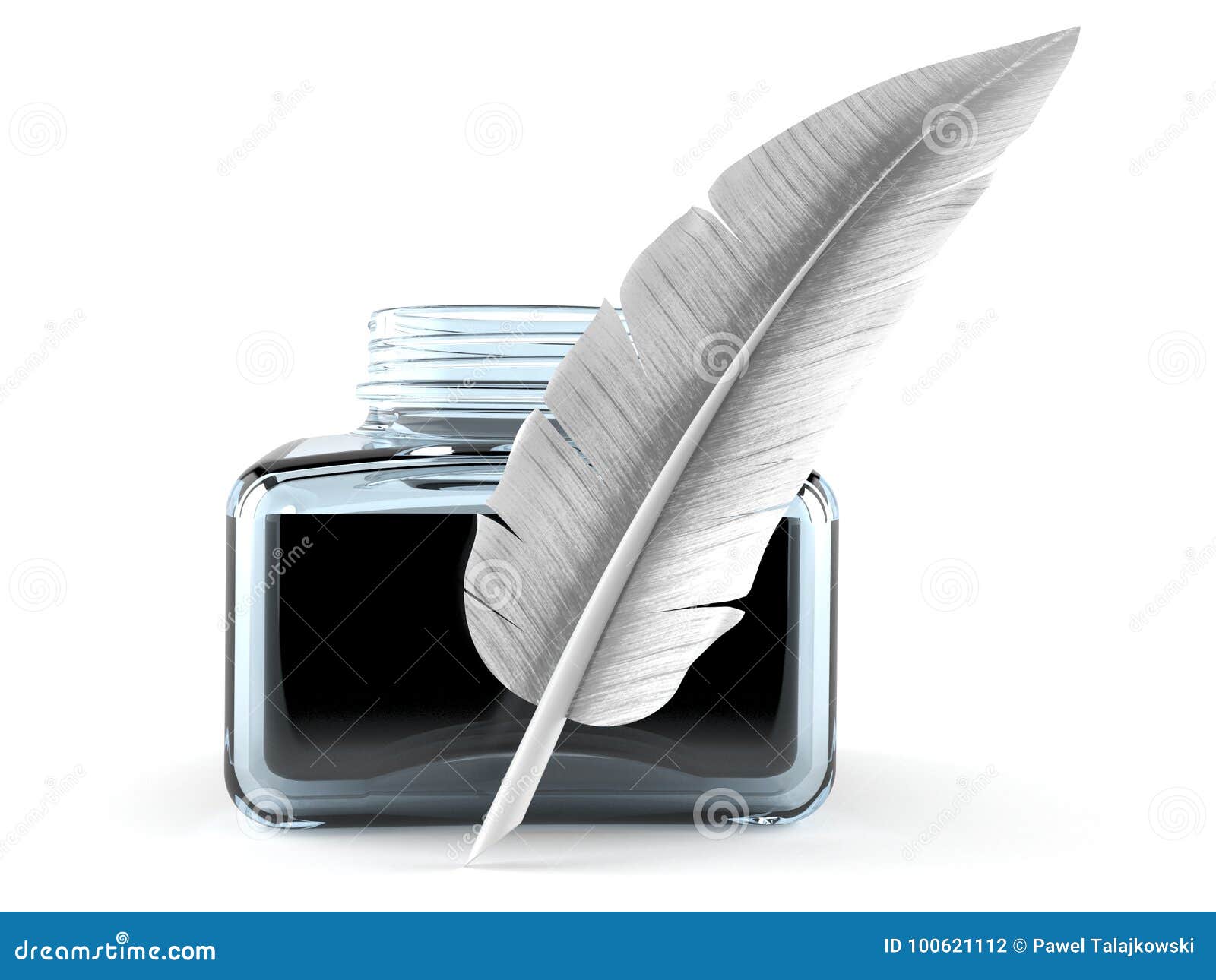 Ink with feather stock illustration. Illustration of vintage - 100621112