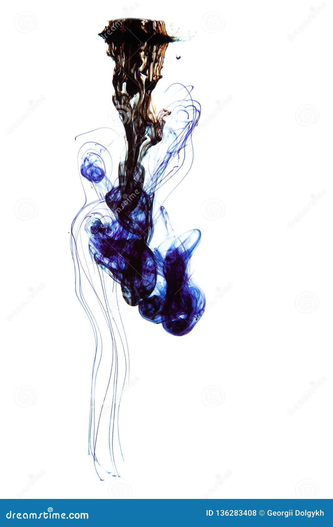 Ink floating in water stock photo. Image of flow, colors - 136283408