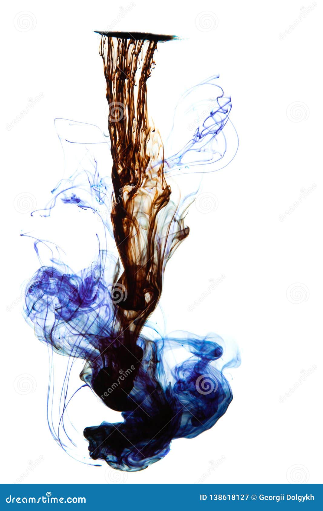 Ink floating in water stock image. Image of pattern - 138618127