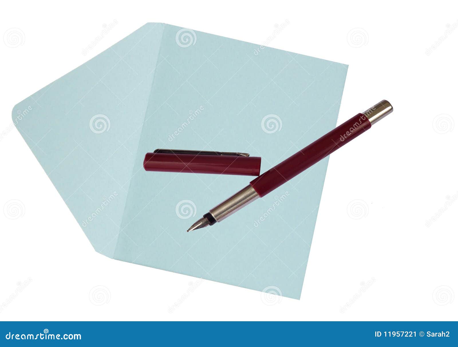 Ink Fountain Pen with Envelope Stock Image - Image of handwritten ...
