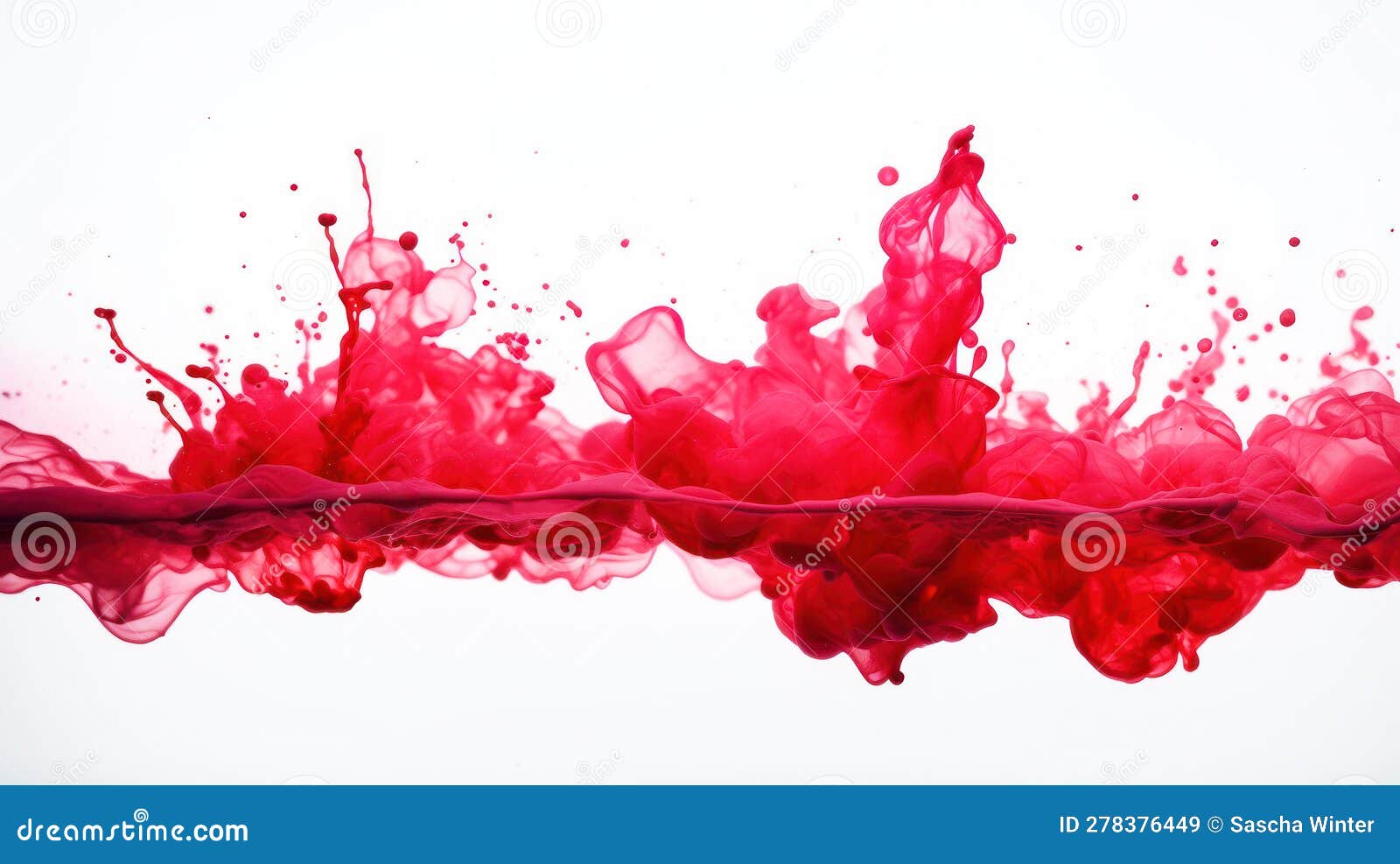 Ink Fusion: Dynamic Abstract Symphony in Red and Black Stock ...