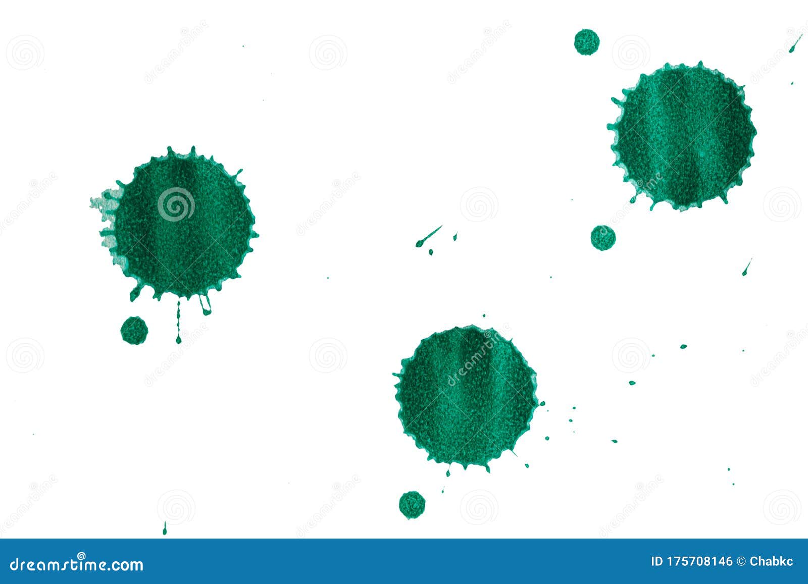 Ink Green Drop Color Splash Isolated on White Background Stock ...