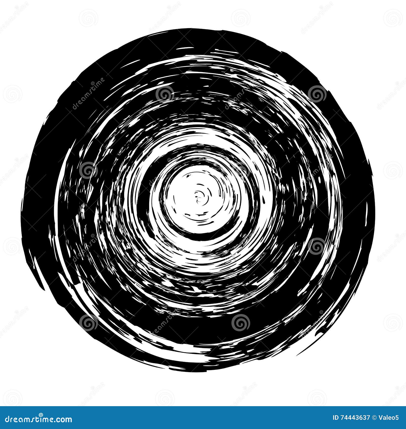 Ink Grunge Round Pattern stock vector. Illustration of grunge - 74443637