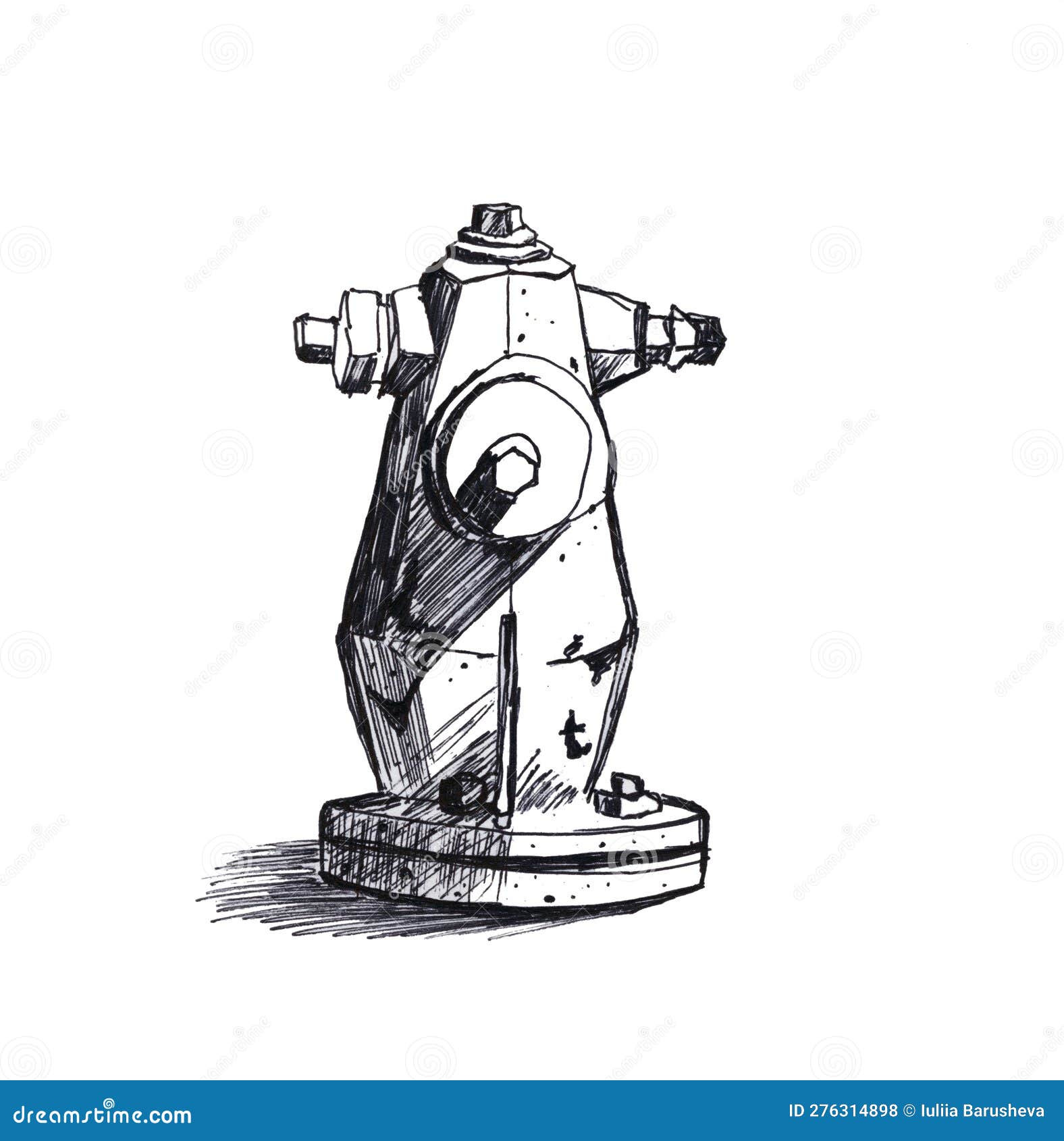 Fire Hydrant Pencil Sketch