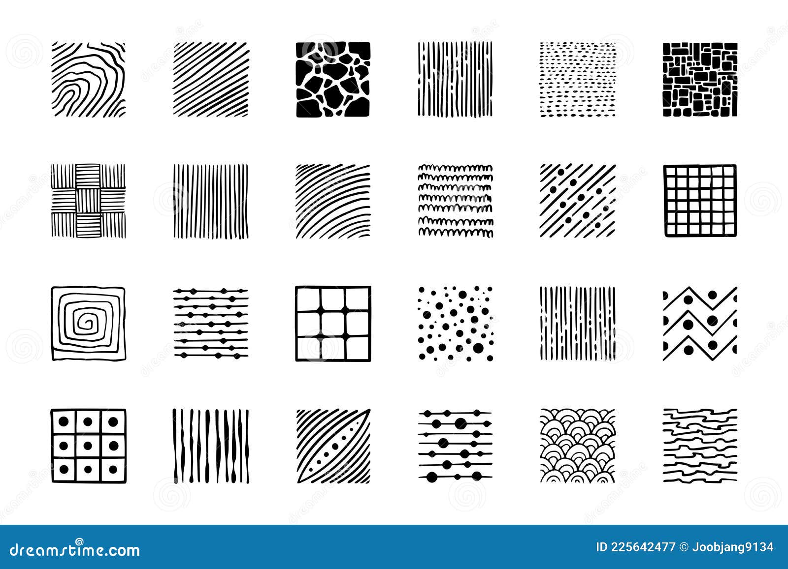 Ink Hand Drawn Line Sketch Pattern Stock Vector - Illustration of draw ...