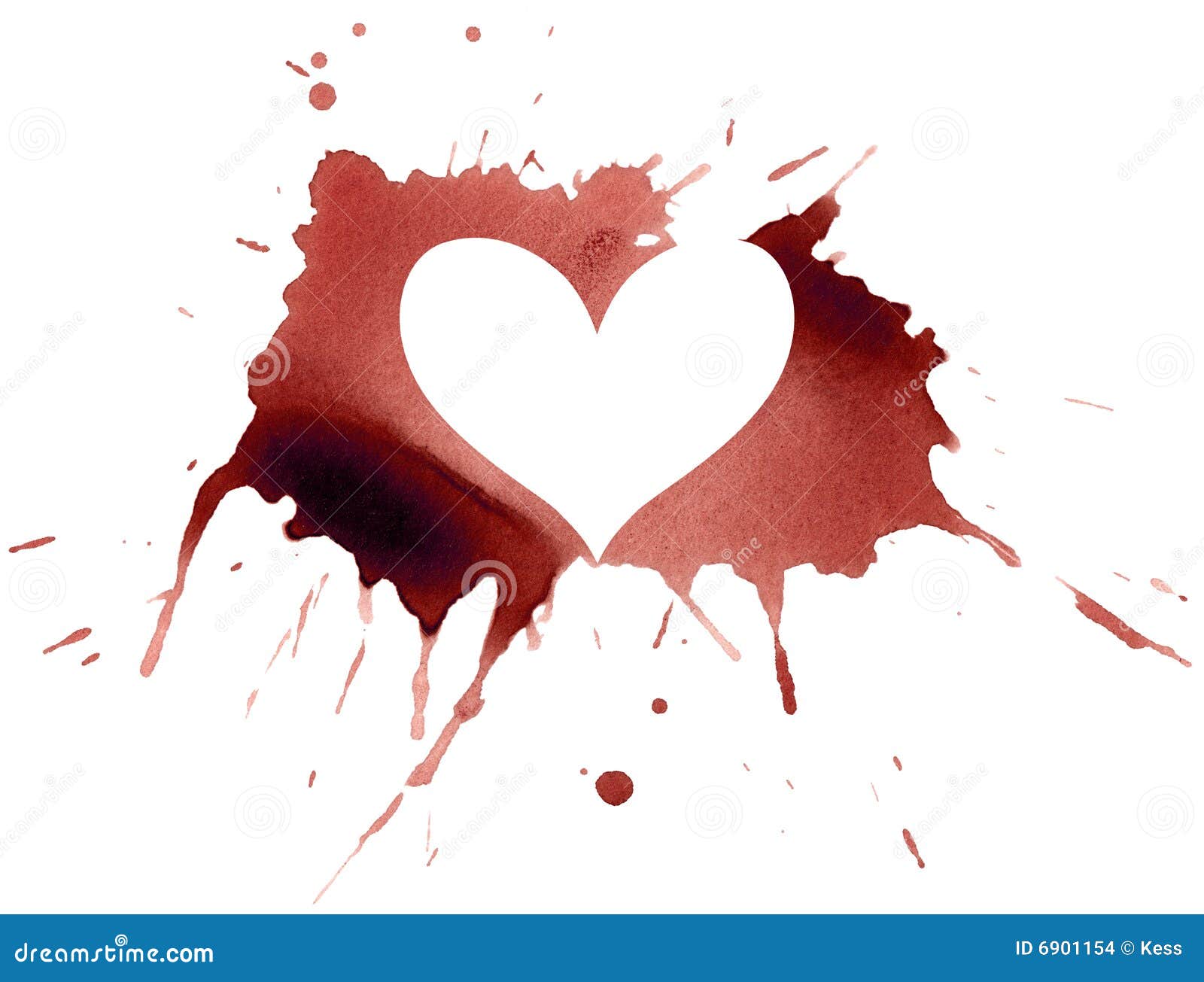 Ink heart stock illustration. Illustration of ornament - 6901154