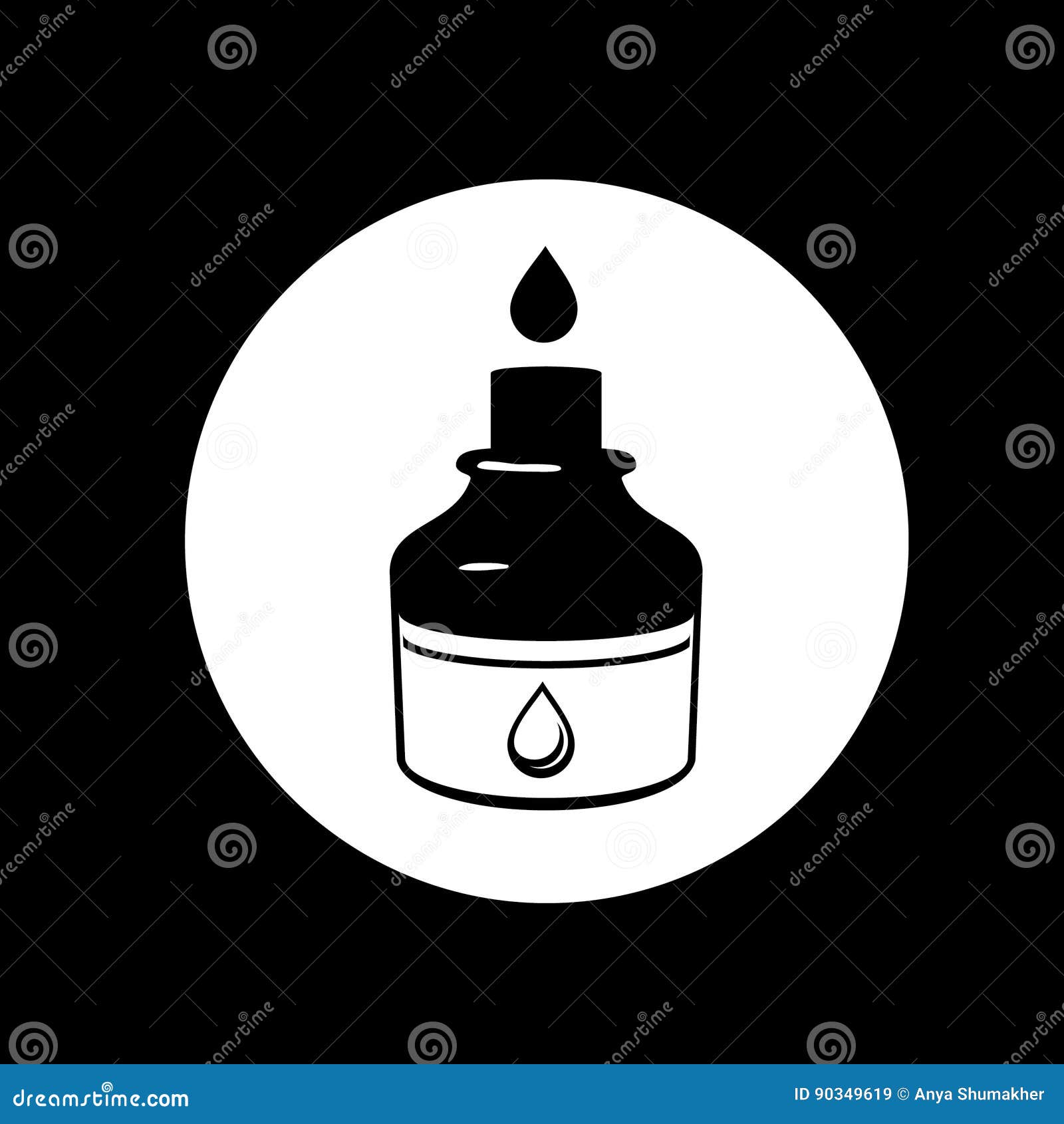 Ink Icon Black and White stock vector. Illustration of black - 90349619