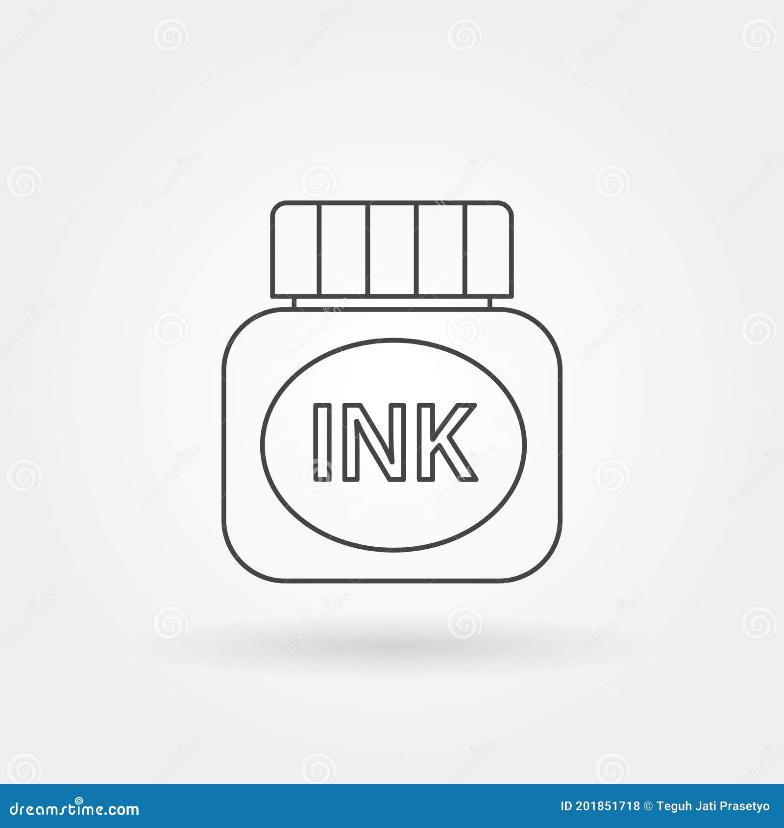 Ink Icon Single Isolated with Modern Line or Outline Style Stock Vector ...