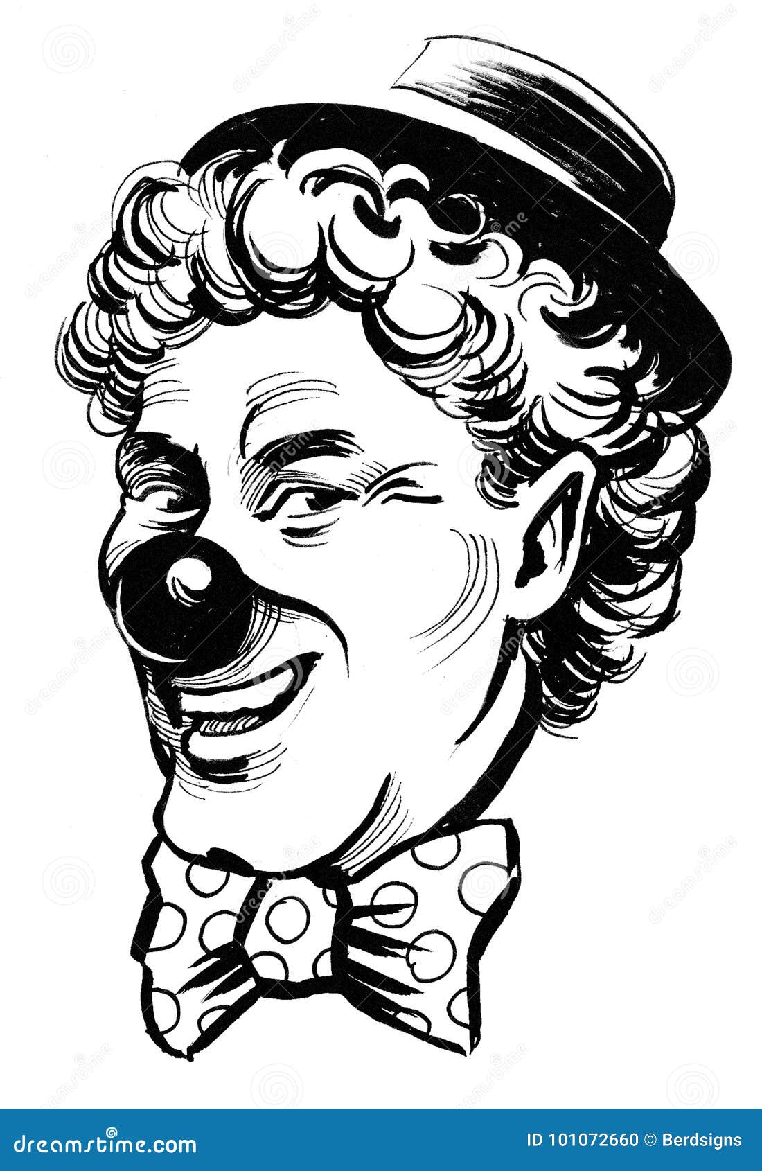 Smiling clown stock illustration. Illustration of sketch - 101072660