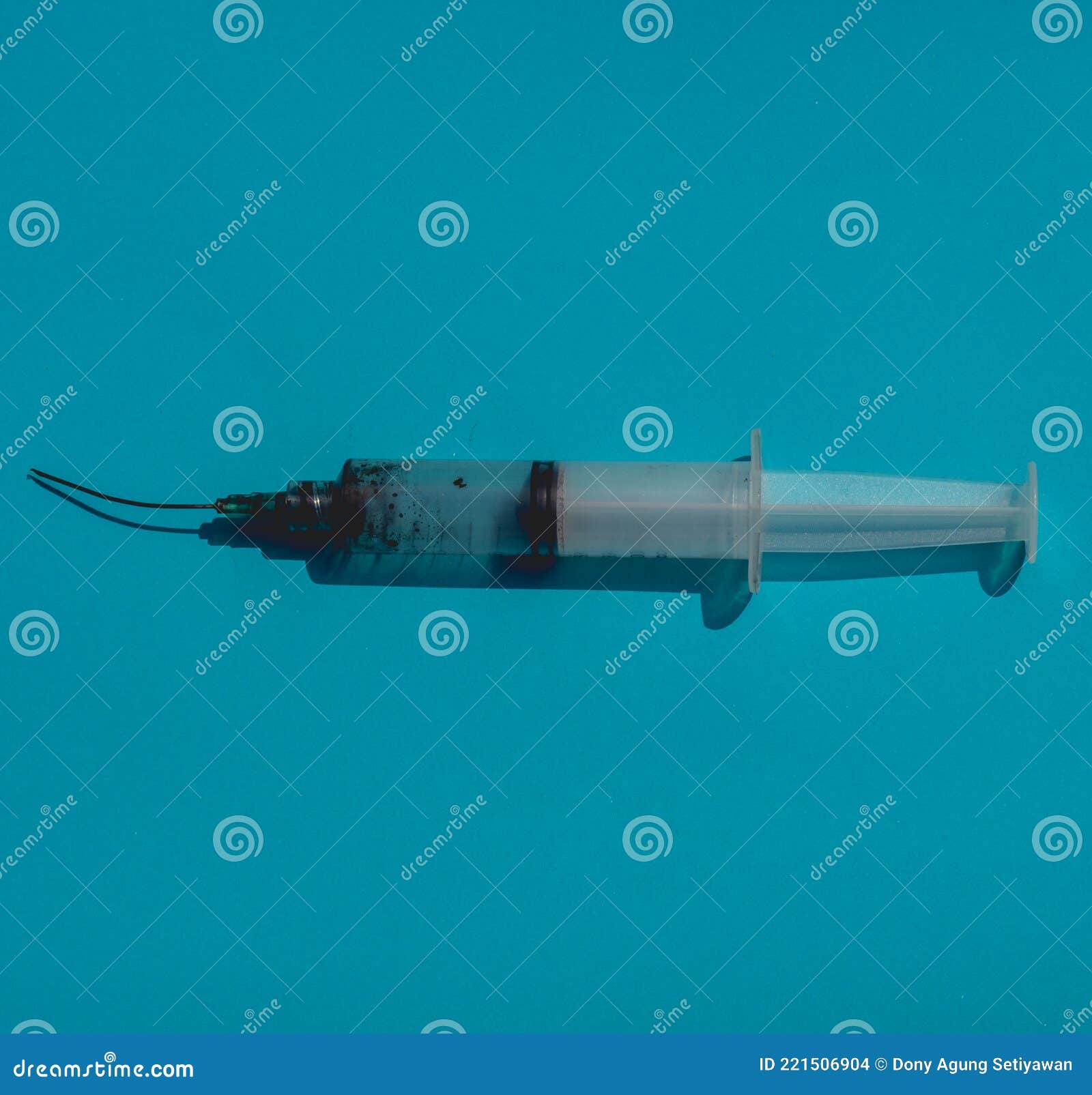 Ink Injection for the Printer. on a Blue Background Stock Photo - Image ...