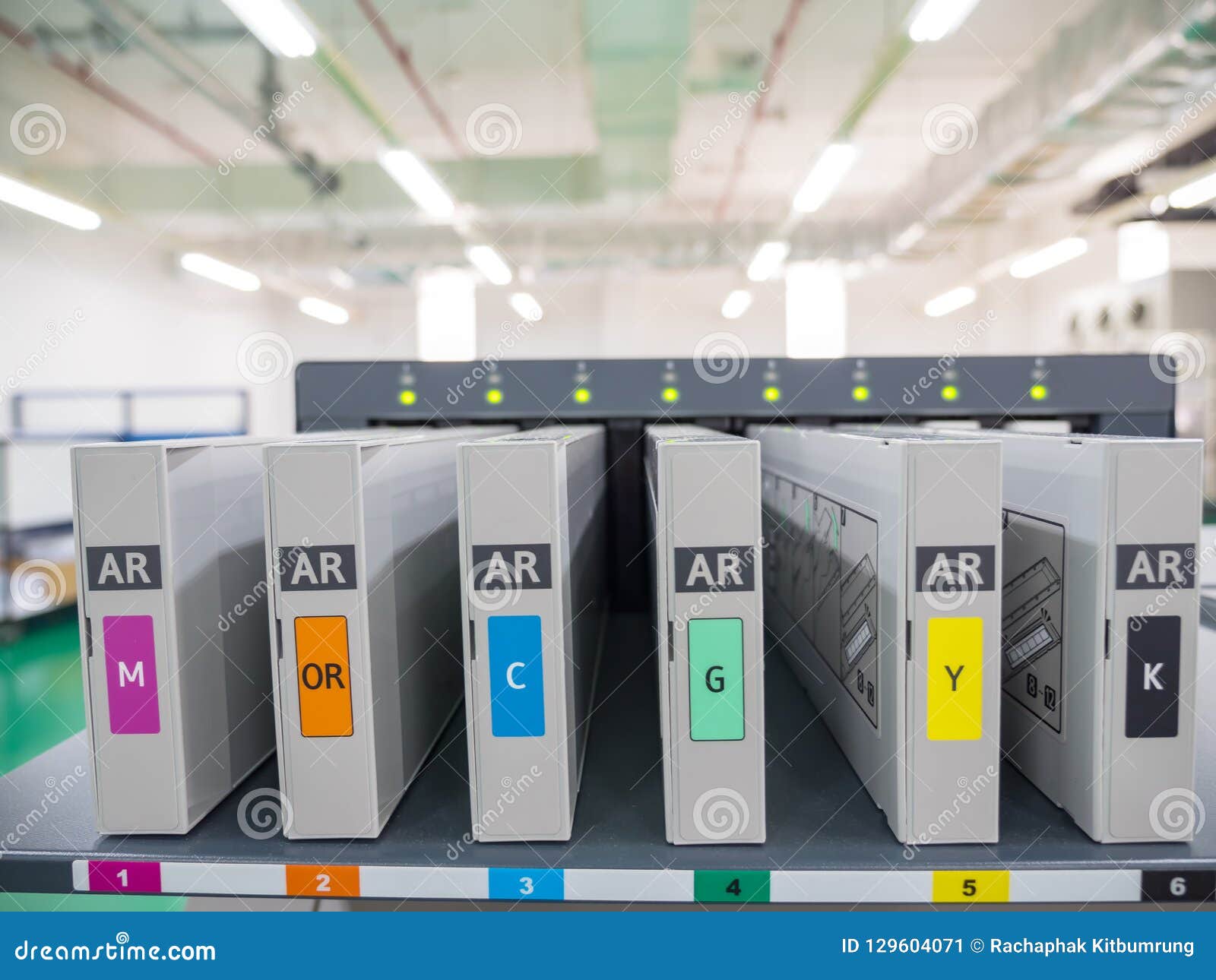 Ink Jet Palette for Digital Printing Machine. Palette Contained Stock ...