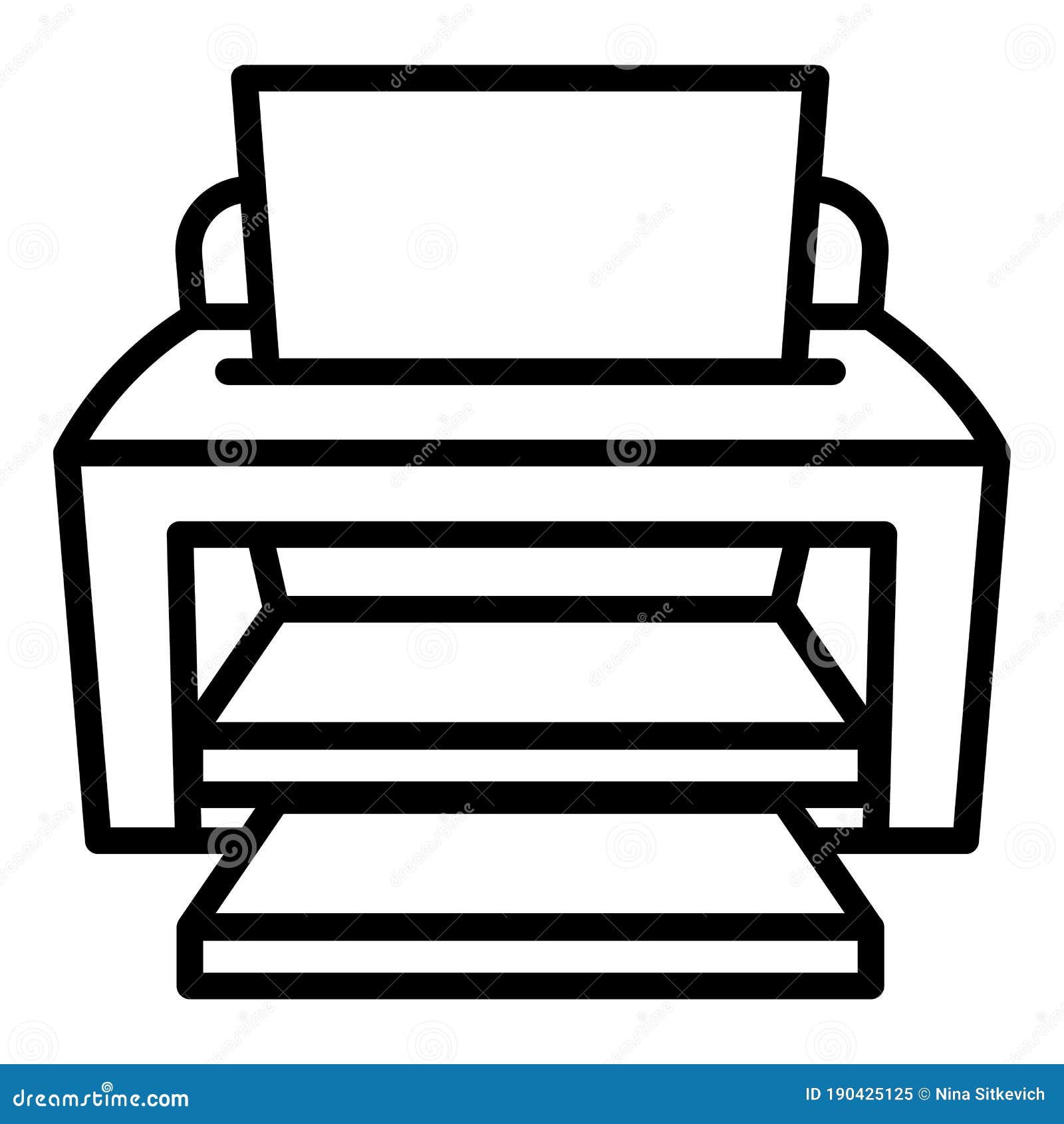 Ink Jet Printer Icon, Outline Style Stock Vector - Illustration of ...