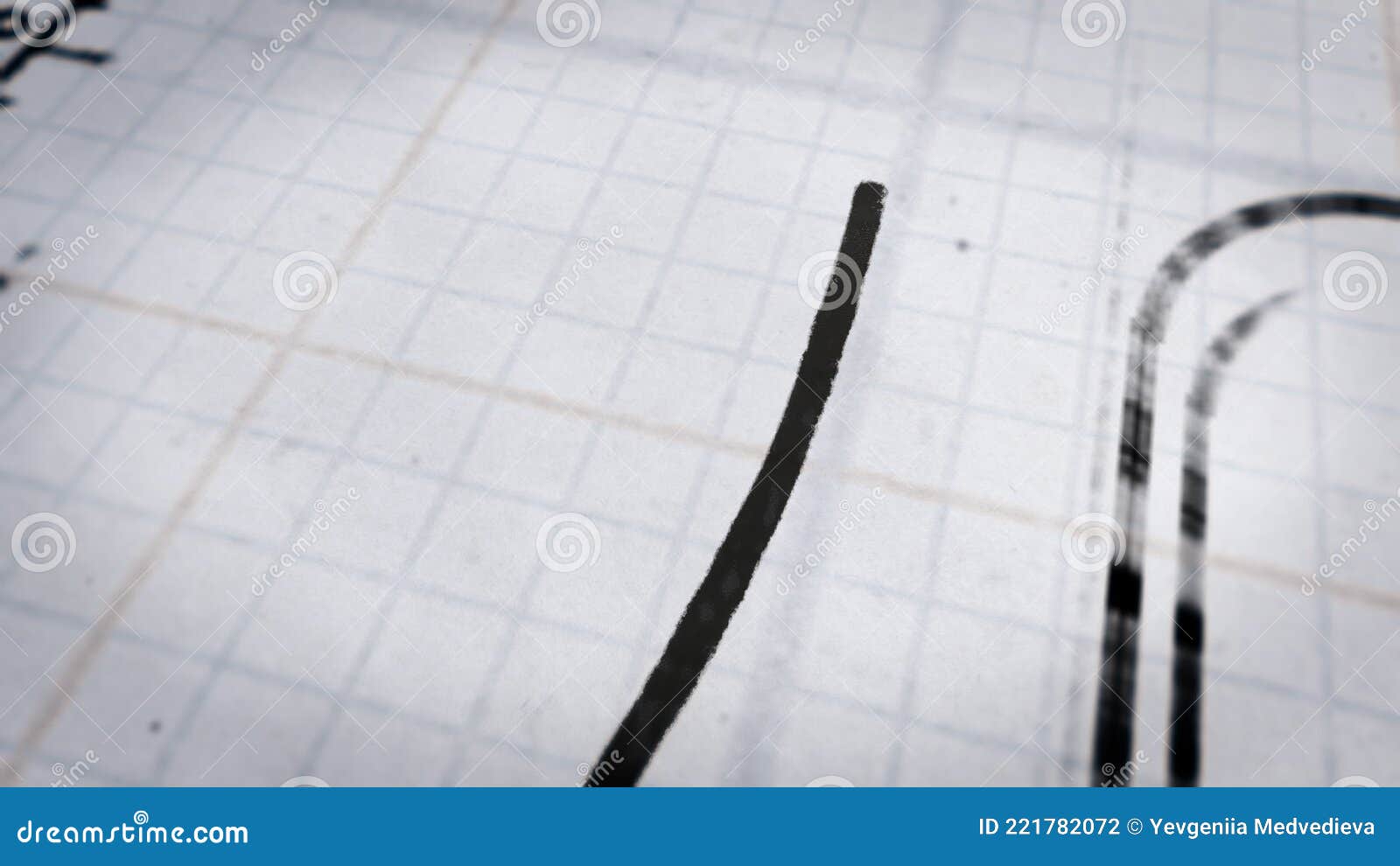 Ink Line Appears on Graph Paper Scientific Transition of the Draft ...