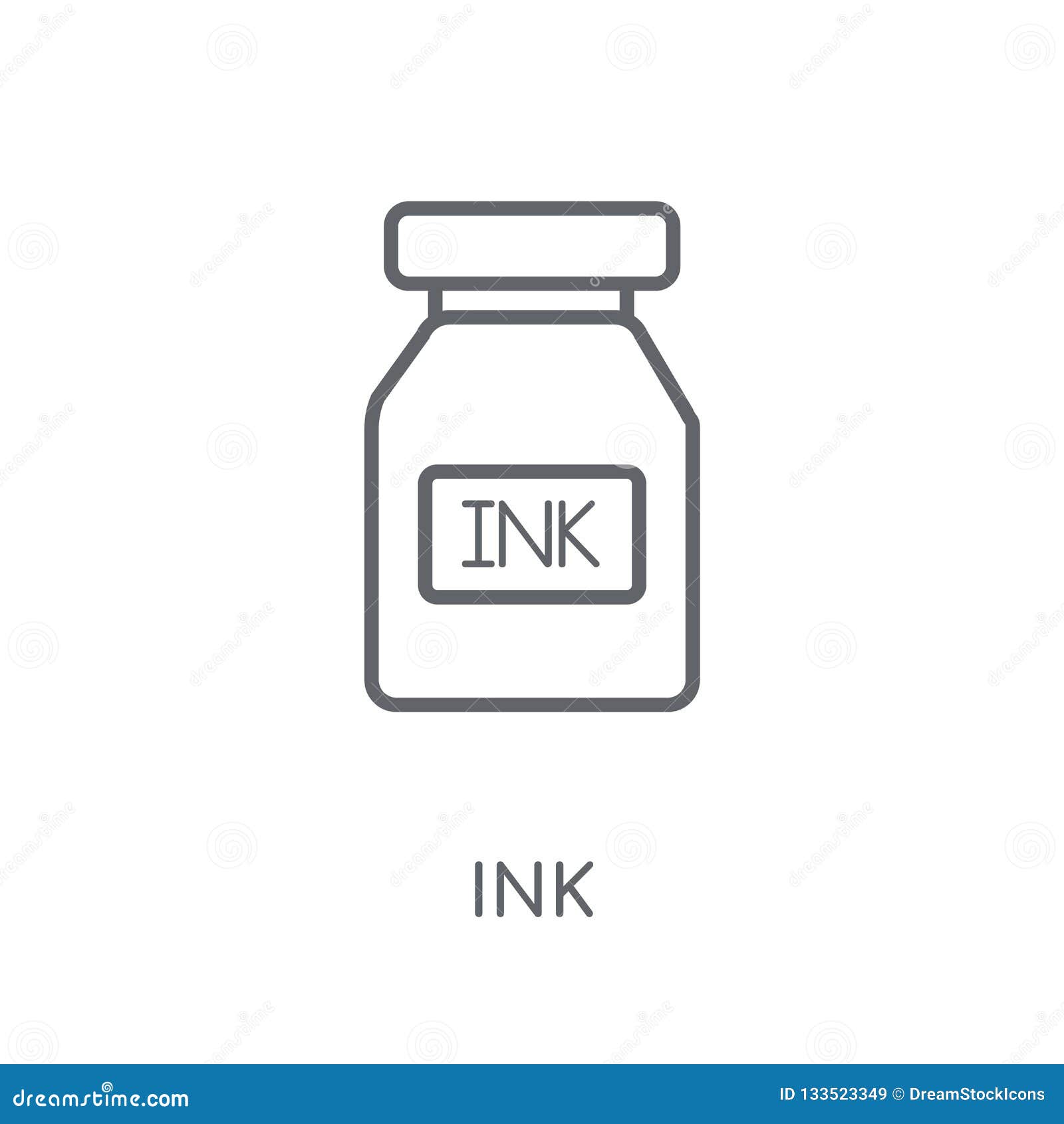 Ink Linear Icon. Modern Outline Ink Logo Concept on White Backgr Stock ...