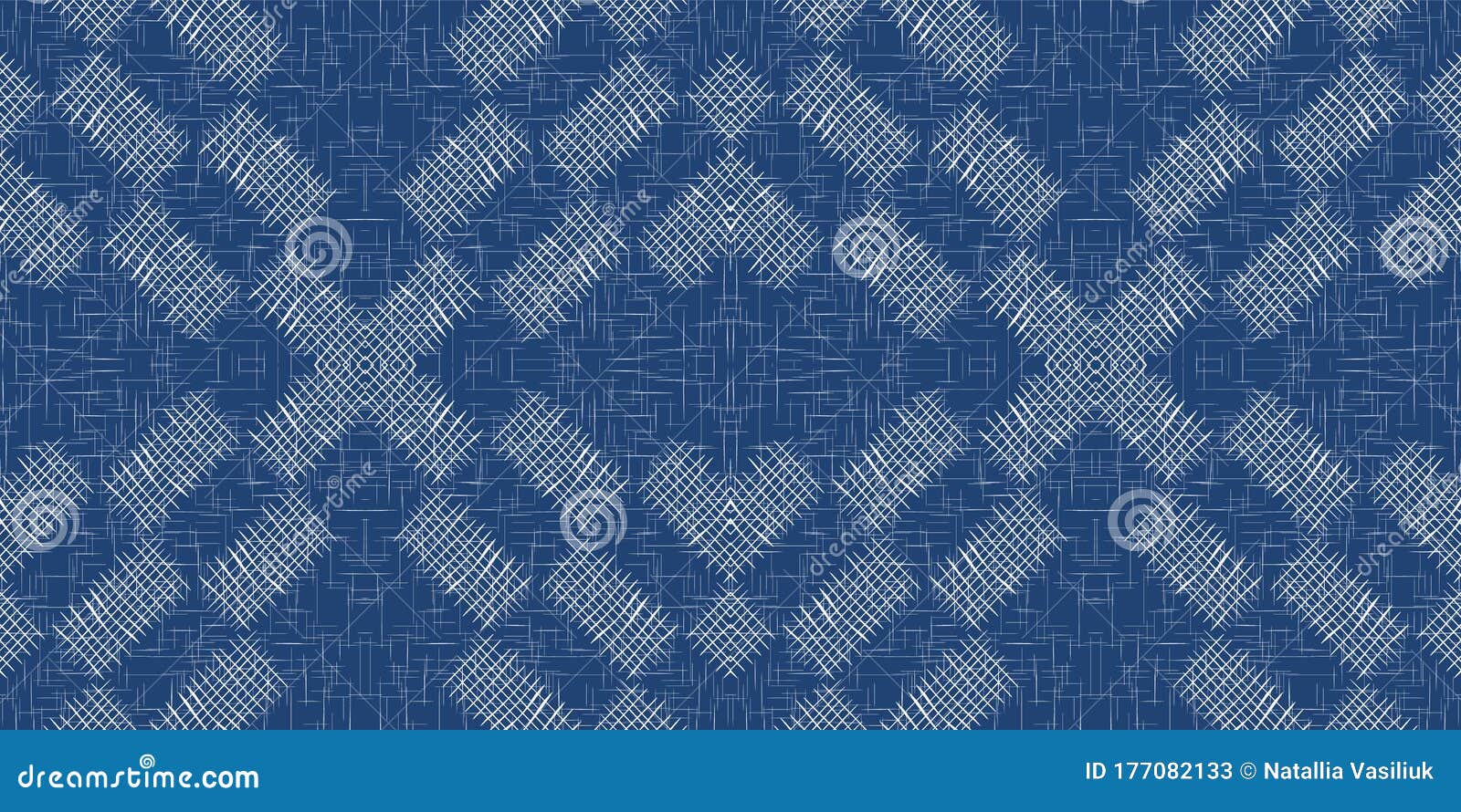 Ink Linear Tablecloth Vector Seamless Pattern. Stock Vector ...