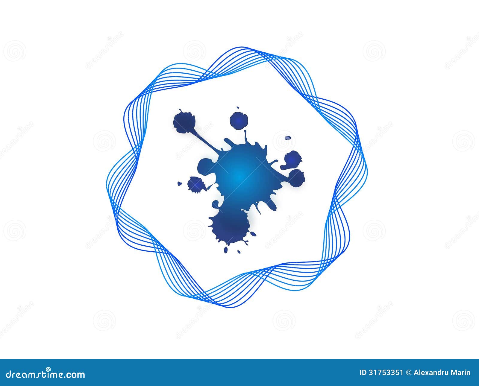 Ink Logo stock vector. Illustration of logo, blue, spot - 31753351