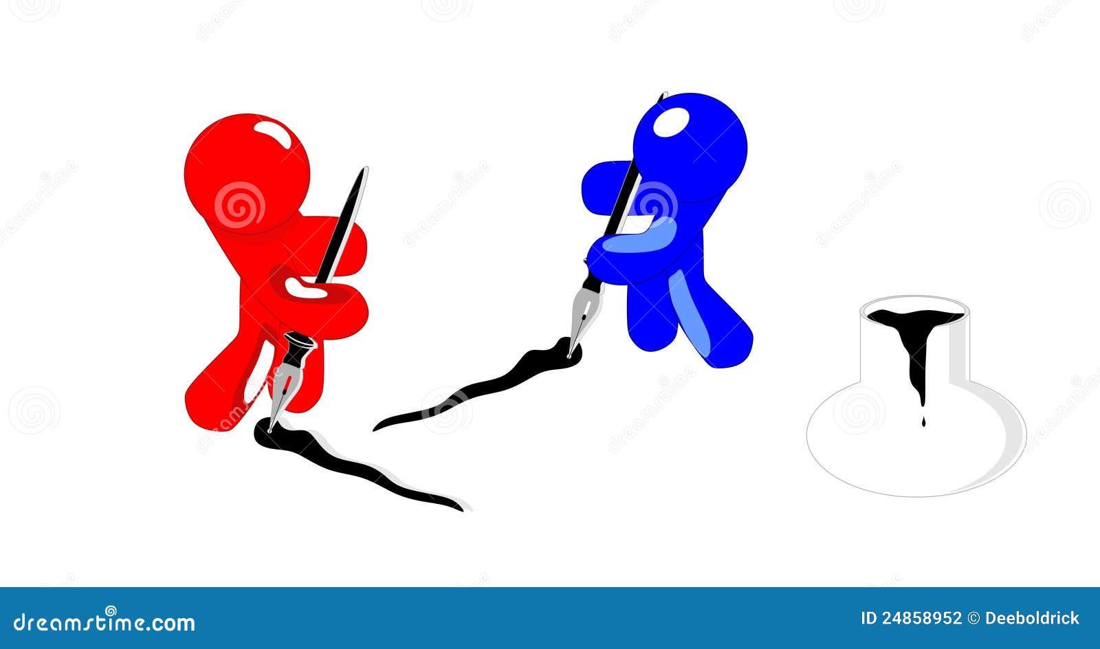 Ink Men stock vector. Illustration of ornate, symbol - 24858952