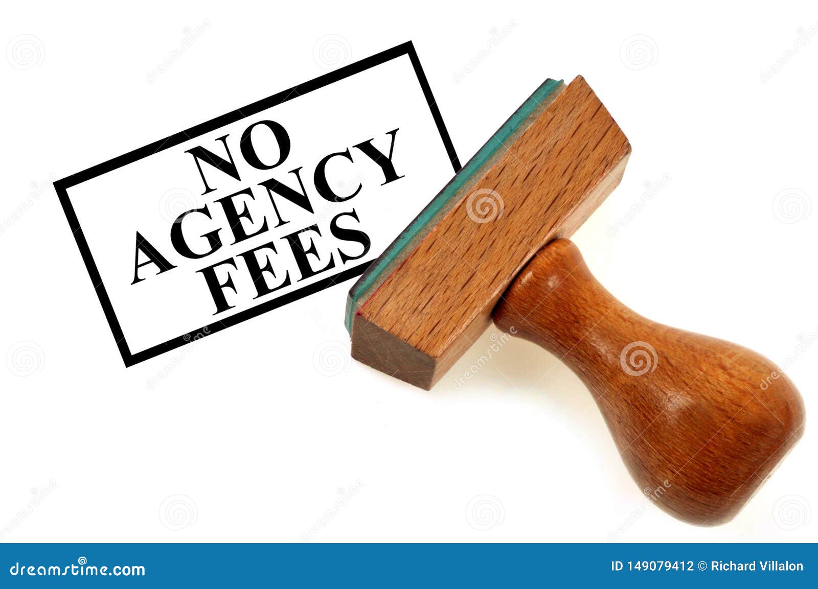 No agency fees stock illustration. Illustration of text - 149079412